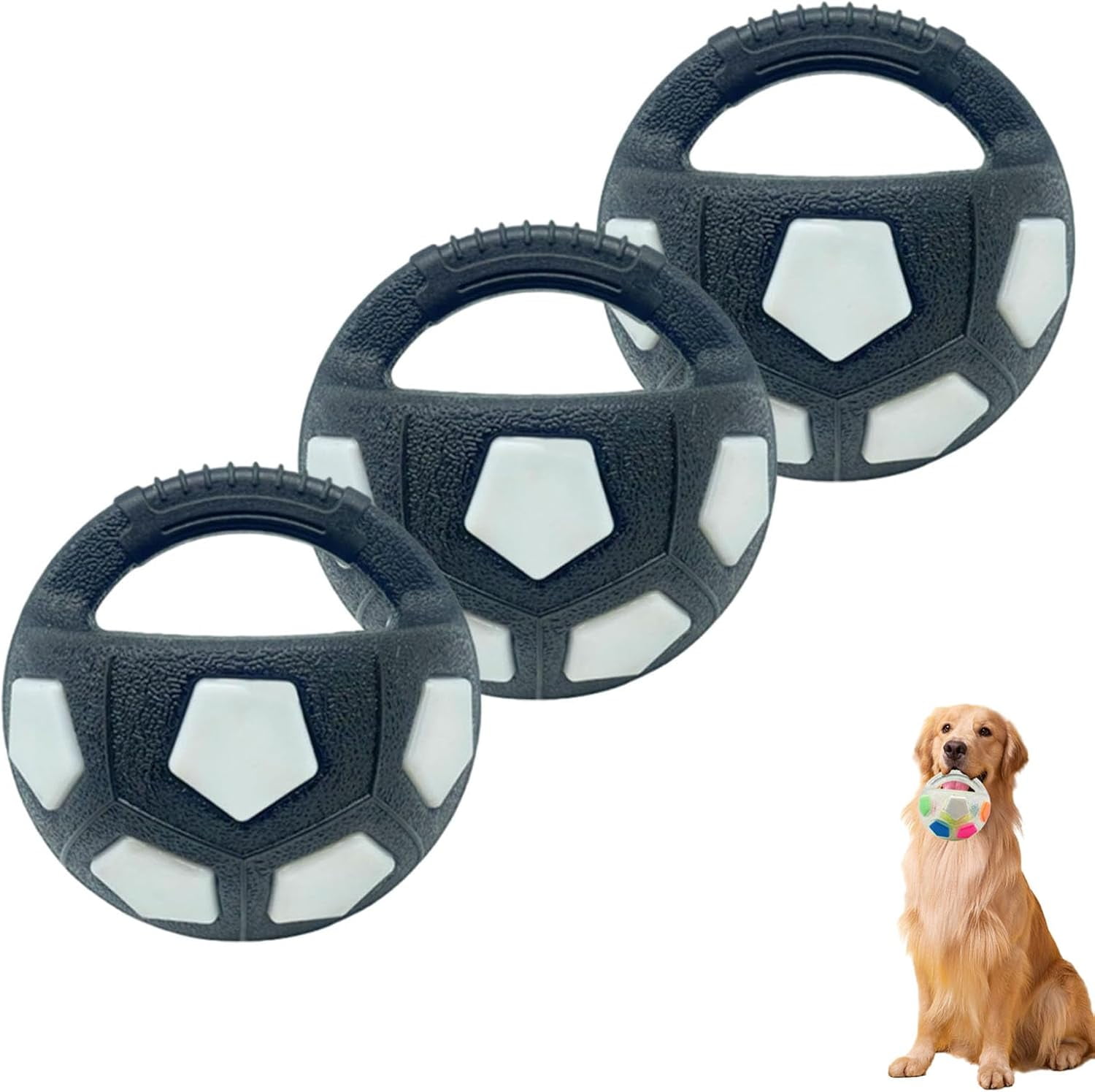 The Mellow Dog Calming Ball, Dog Ball with Handle, Chew Toys, Handheld ...