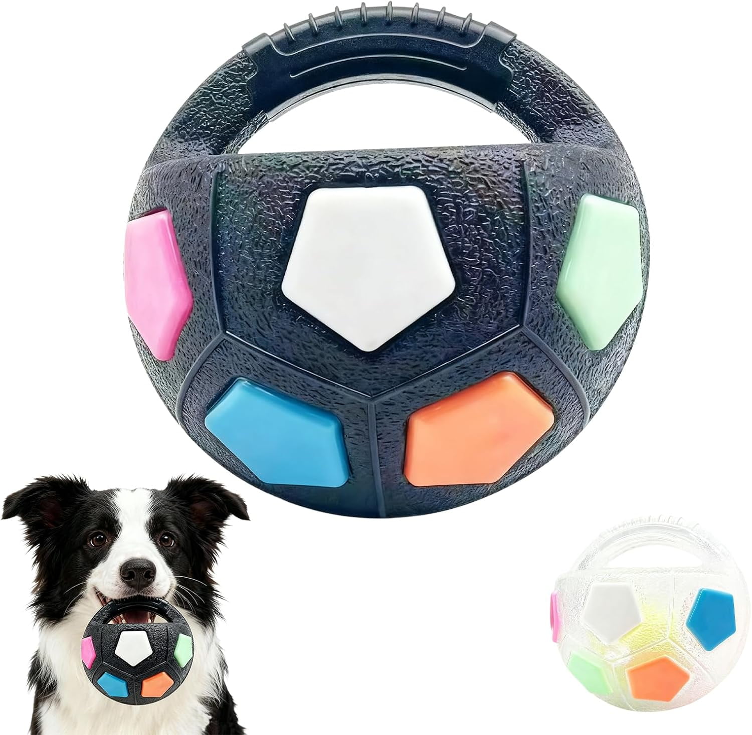 The Mellow Dog Calming Ball with Handle, Strong and Durable Interactive ...