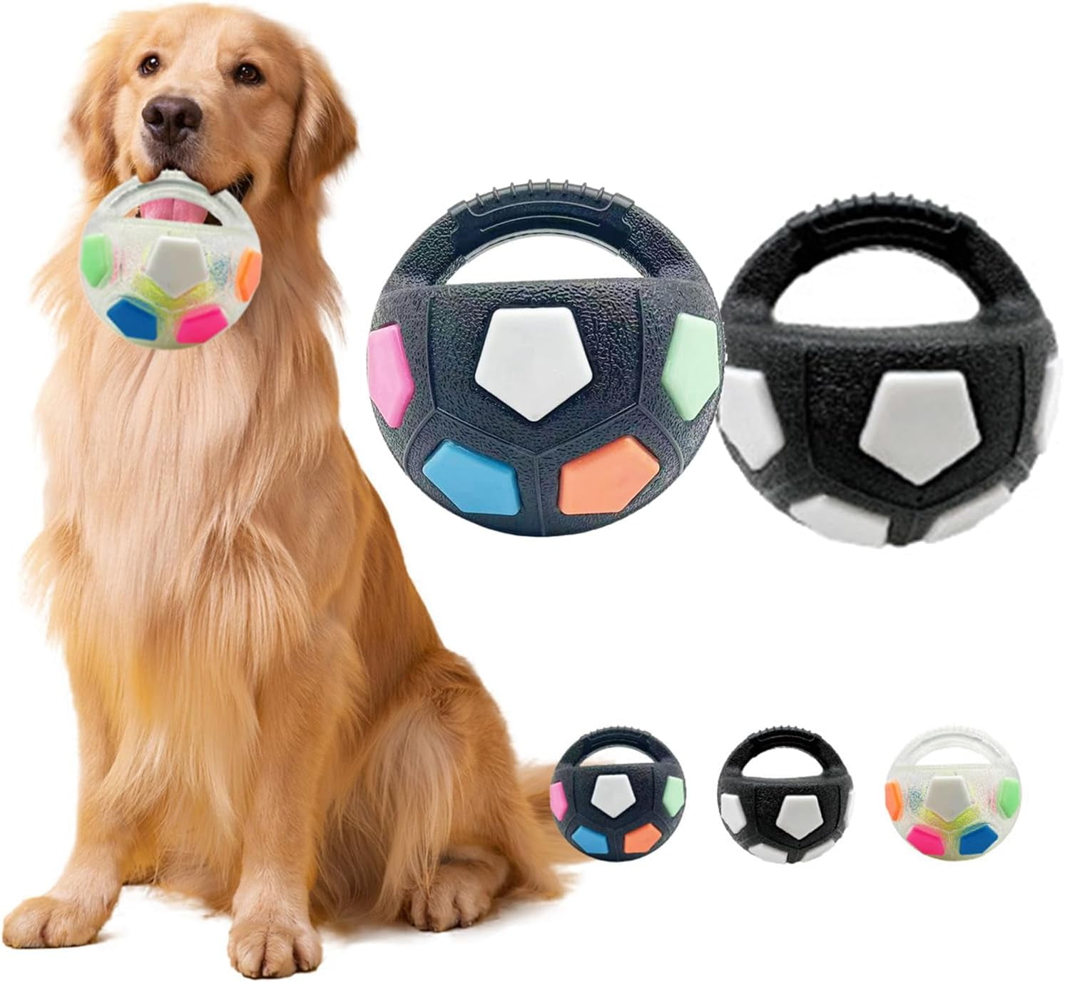 The Mellow Dog Calming Ball, Rubber with Handle Dog Toy, Interactive ...