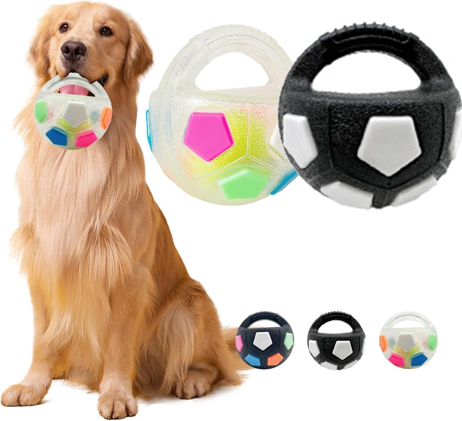 The Mellow Dog Calming Ball, Rubber with Handle Dog Toy, Interactive ...