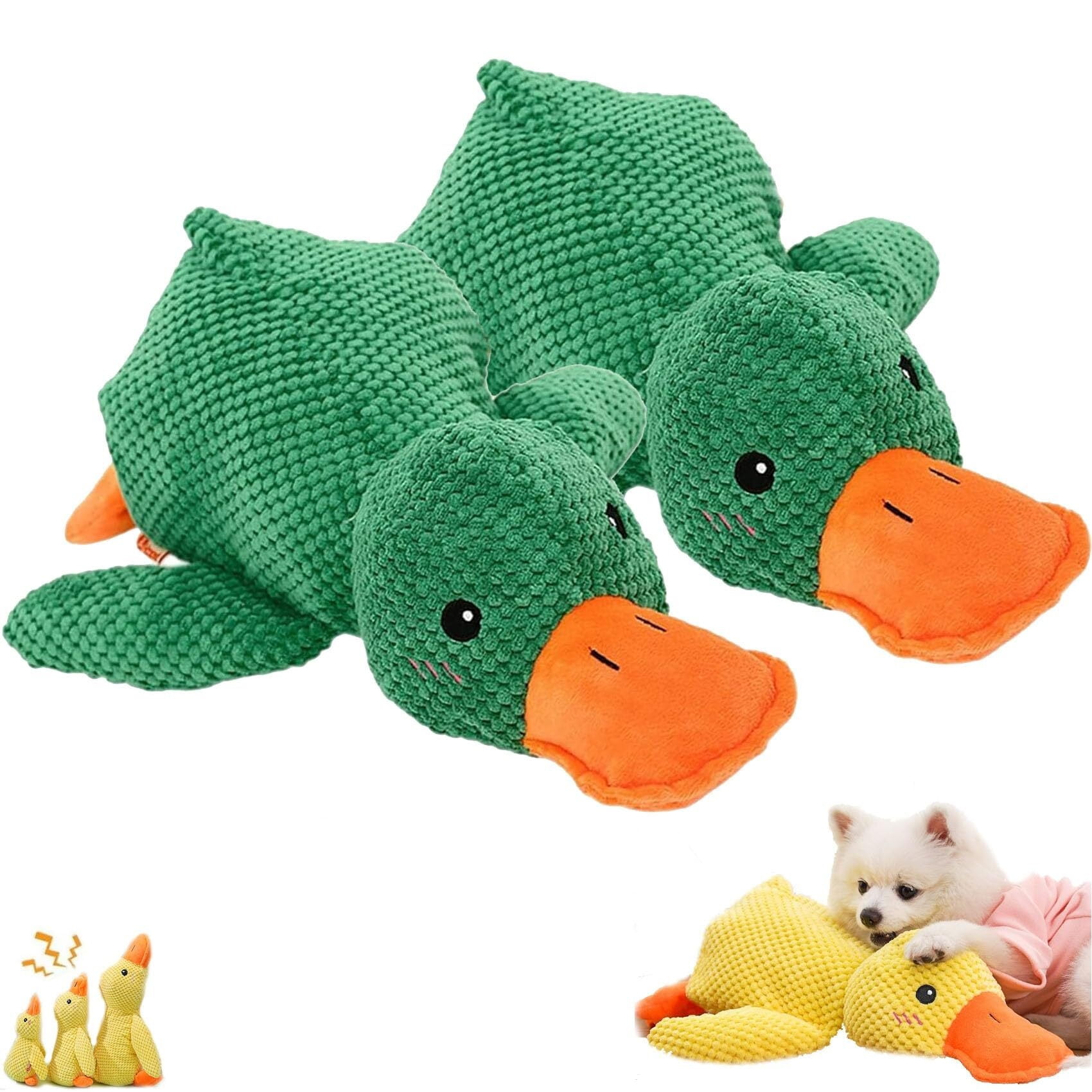 The Mellow Dog Calming Duck,Calming Duck Toy for Dogs,Emotional Support Calming Duck Dog Toy ...