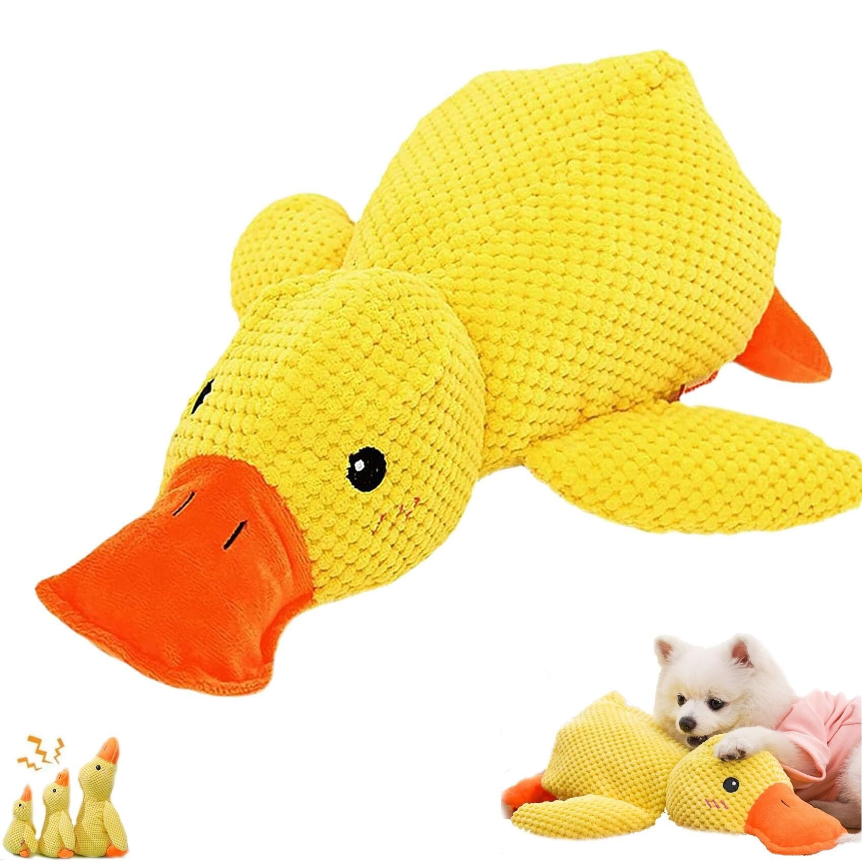 The Mellow Dog Calming Duck,Calming Duck Toy for Dogs,Emotional Support ...