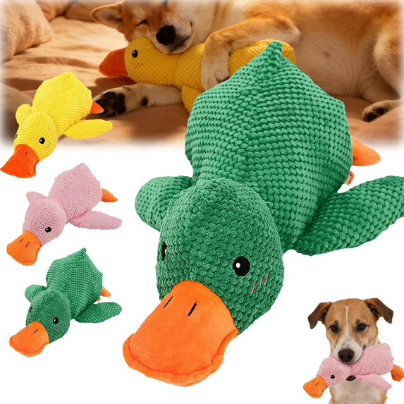 Mellow Dog Calming Duck,Interactive Squeaky Toy with Quacking Sound ...