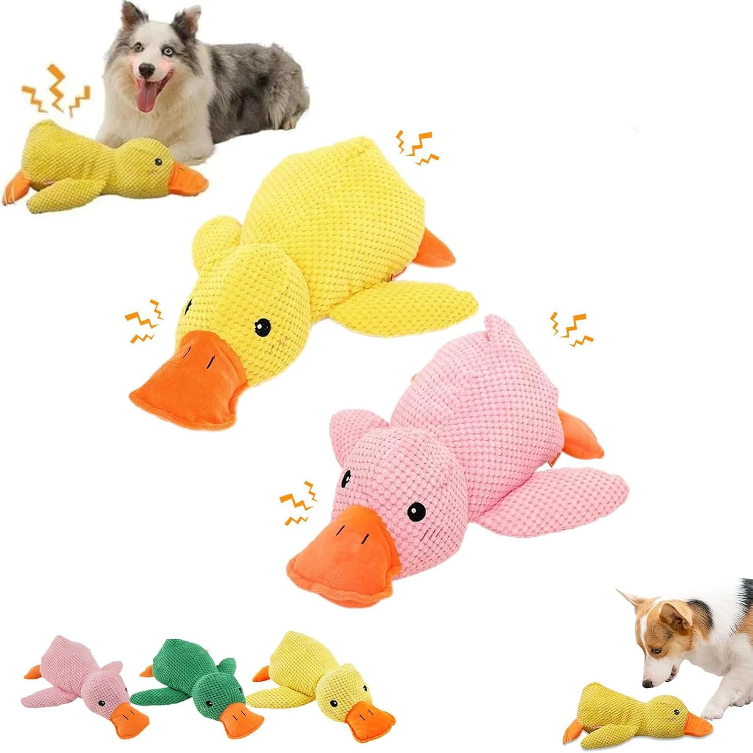 The Mellow Dog Calming Duck Toy, Mellow Dog Calming Duck Dog Toy, Quack-Quack Duck Dog Toy, Cute ...