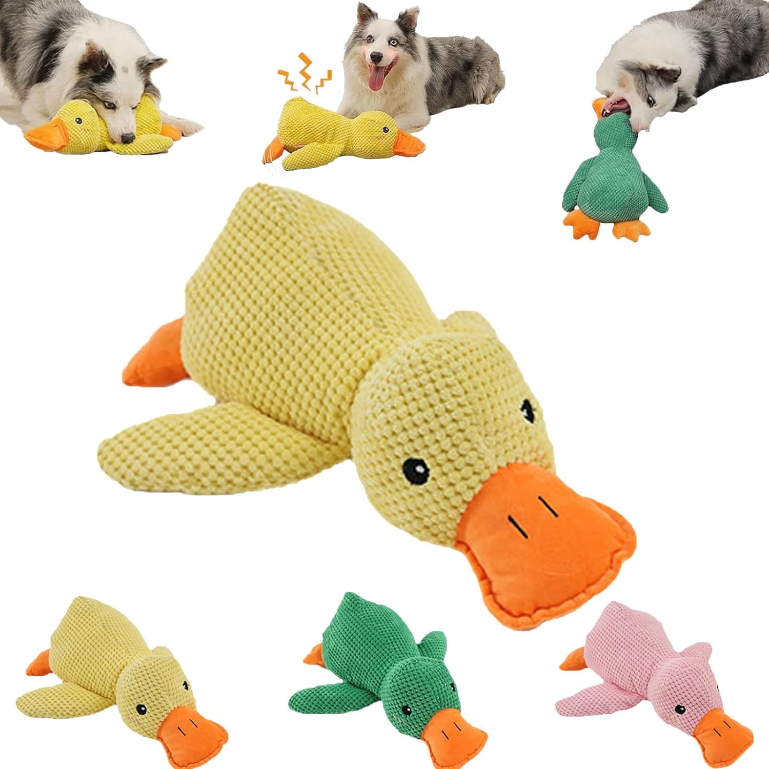 Zentric Mellow Dog Calming Duck, Quack-Quack Squeaky Pet Toy, Fluffy ...