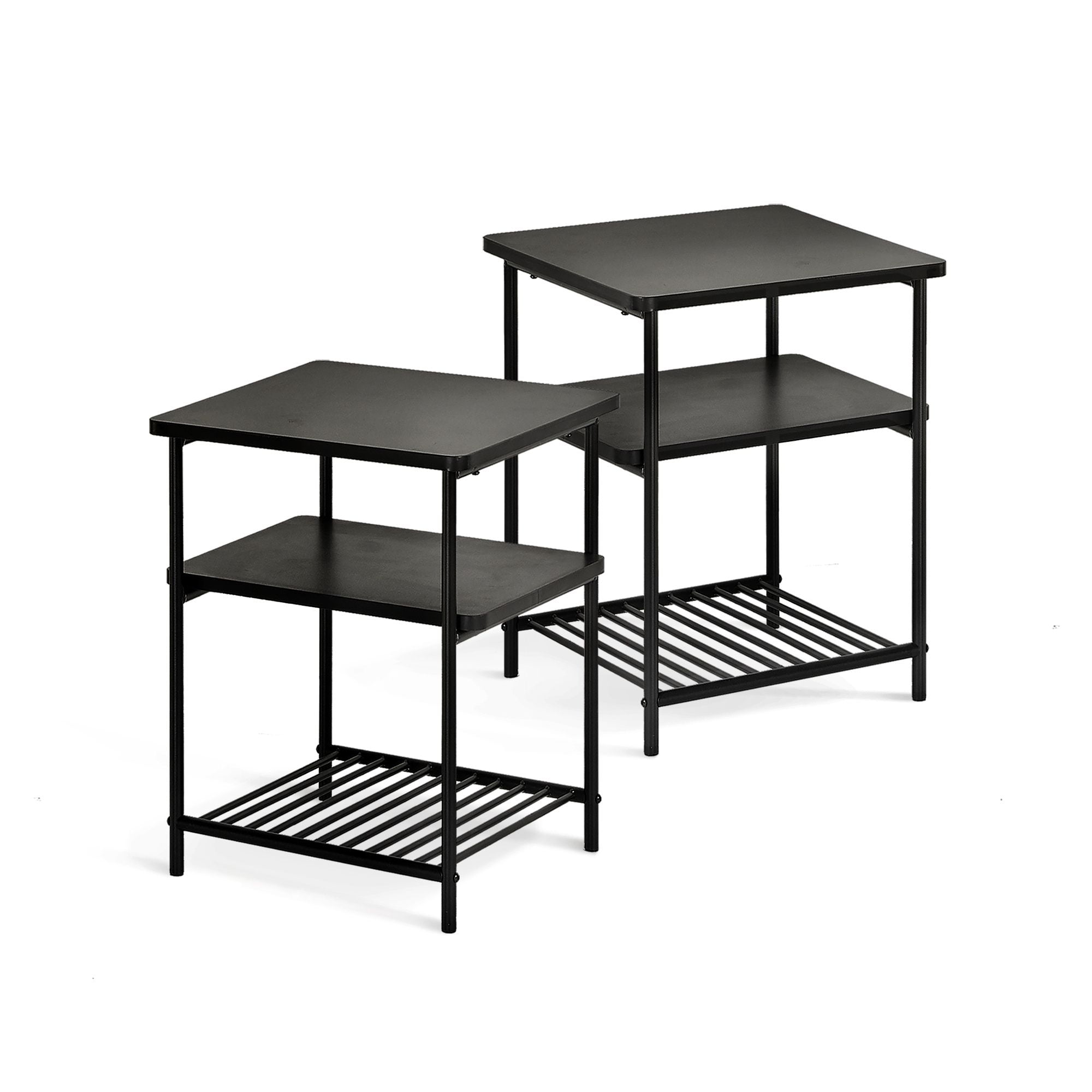 Mellow KODI Square Multipurpose End and Side Table Set with Storage ...