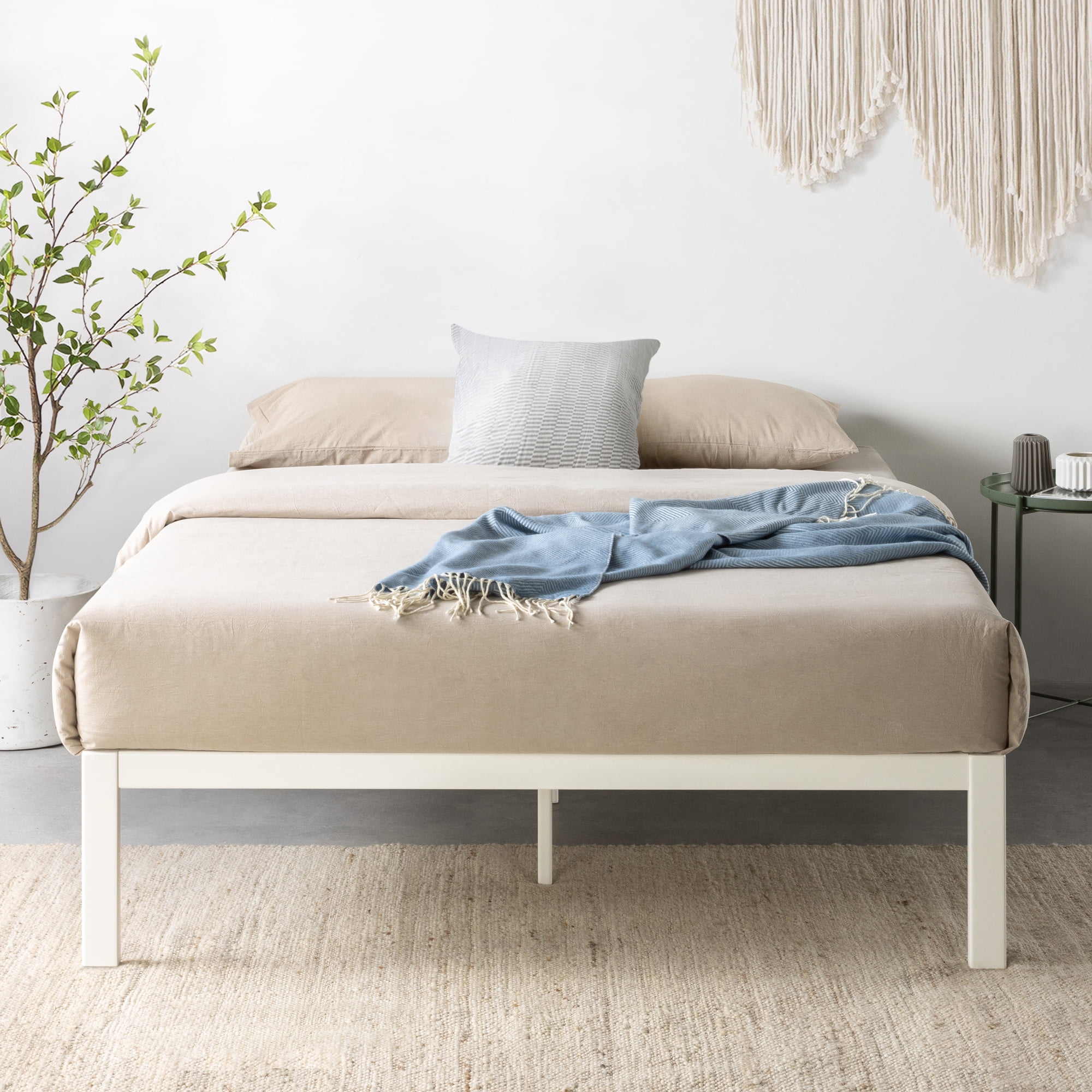Mellow Rocky Base C Metal Platform Bed, Patented Wide Steel Slats ...