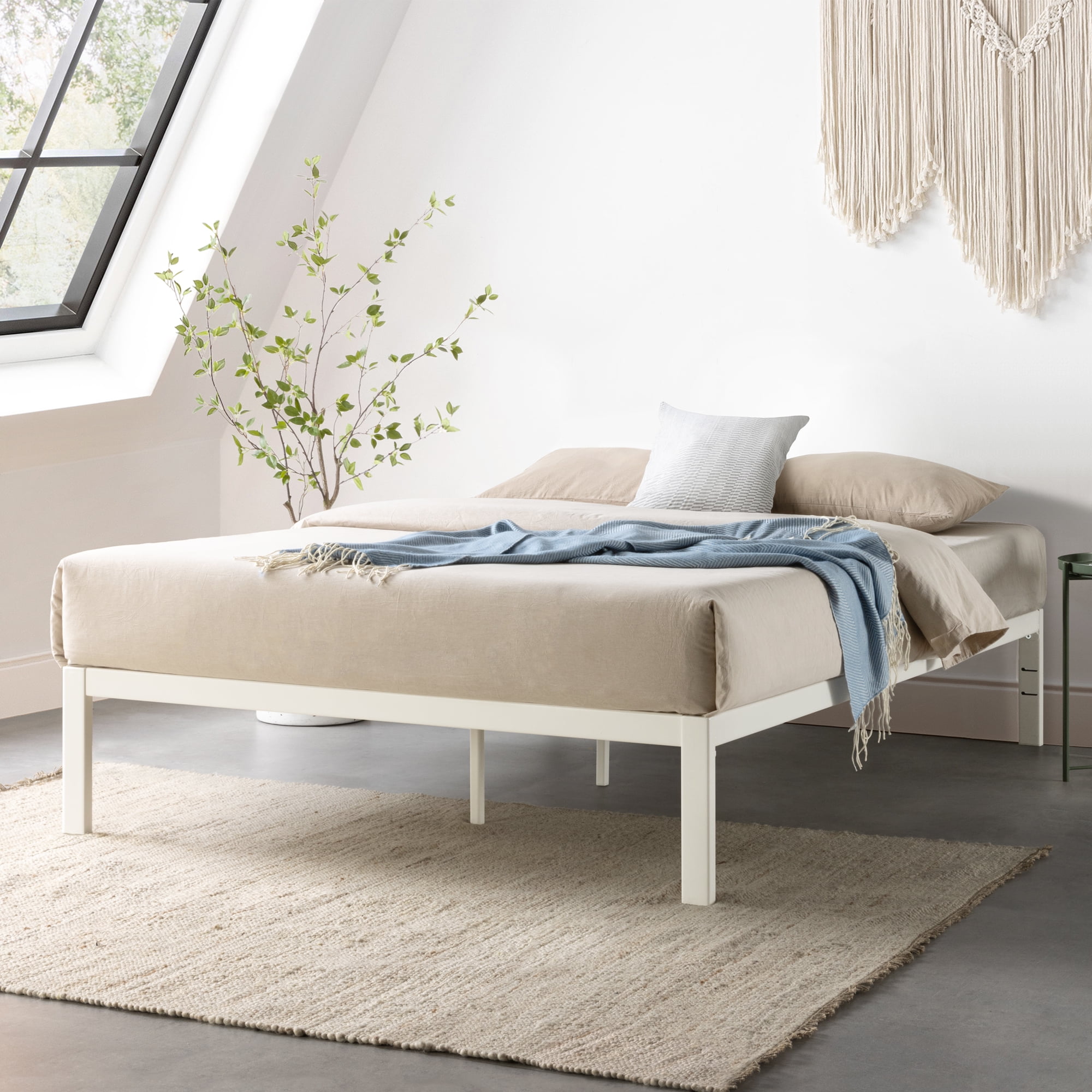 Mellow Rocky Base Double Size Heavy Duty Metal Platform Bed, Patented ...