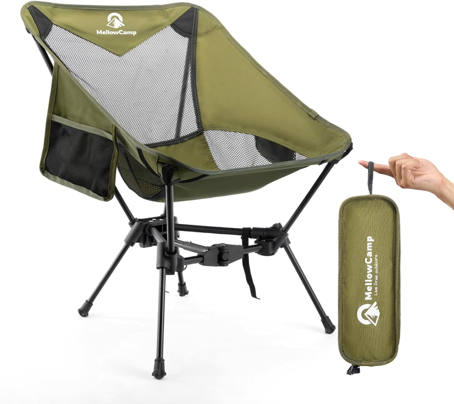MellowCamp Camping Chair, Ultralight Folding Backpacking Hiking Compact ...