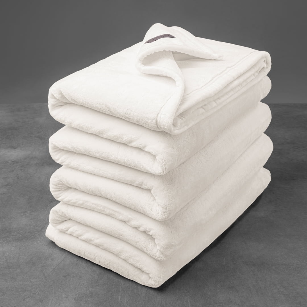 Mellowdy Extra Thick Hearty Plush Blanket - 500GSM Twin/Full Warm ...