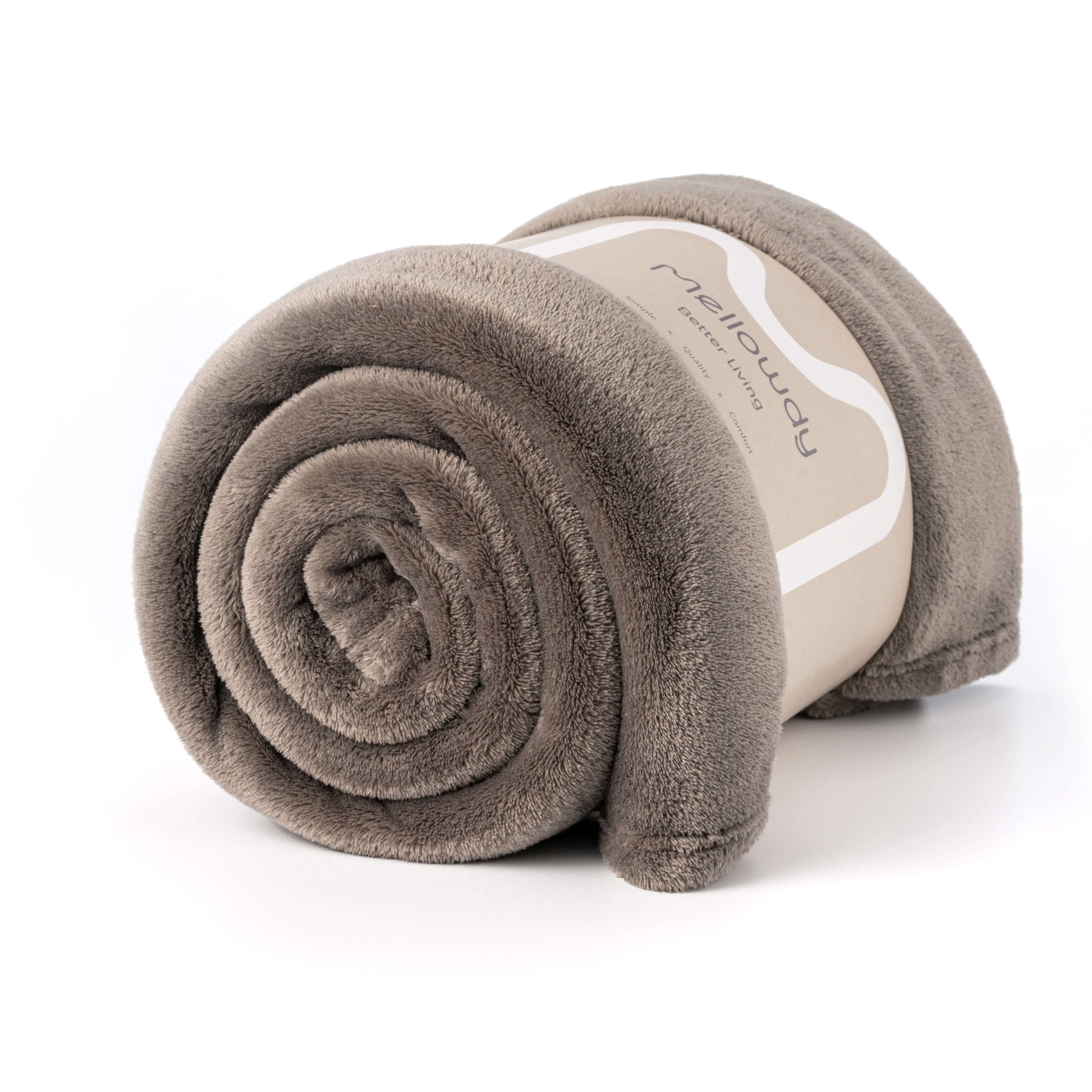 Mellowdy Plush Blanket - 320GSM Queen Blanket for Couch, Bed (Dark Grey ...