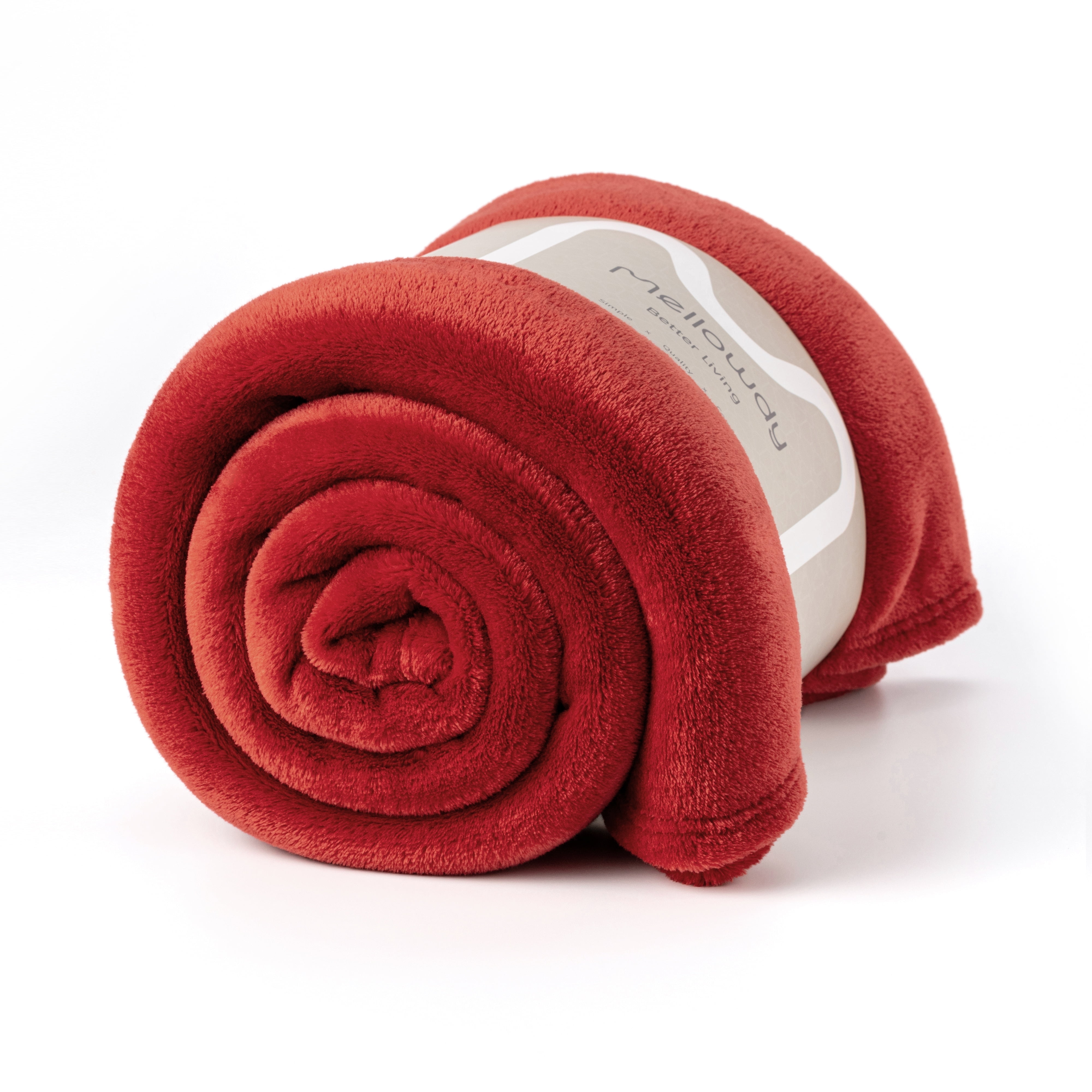 Mellowdy Plush Blanket - 320GSM Throw Blanket for Couch, Bed (Baked Apple, 50x60 inches ...