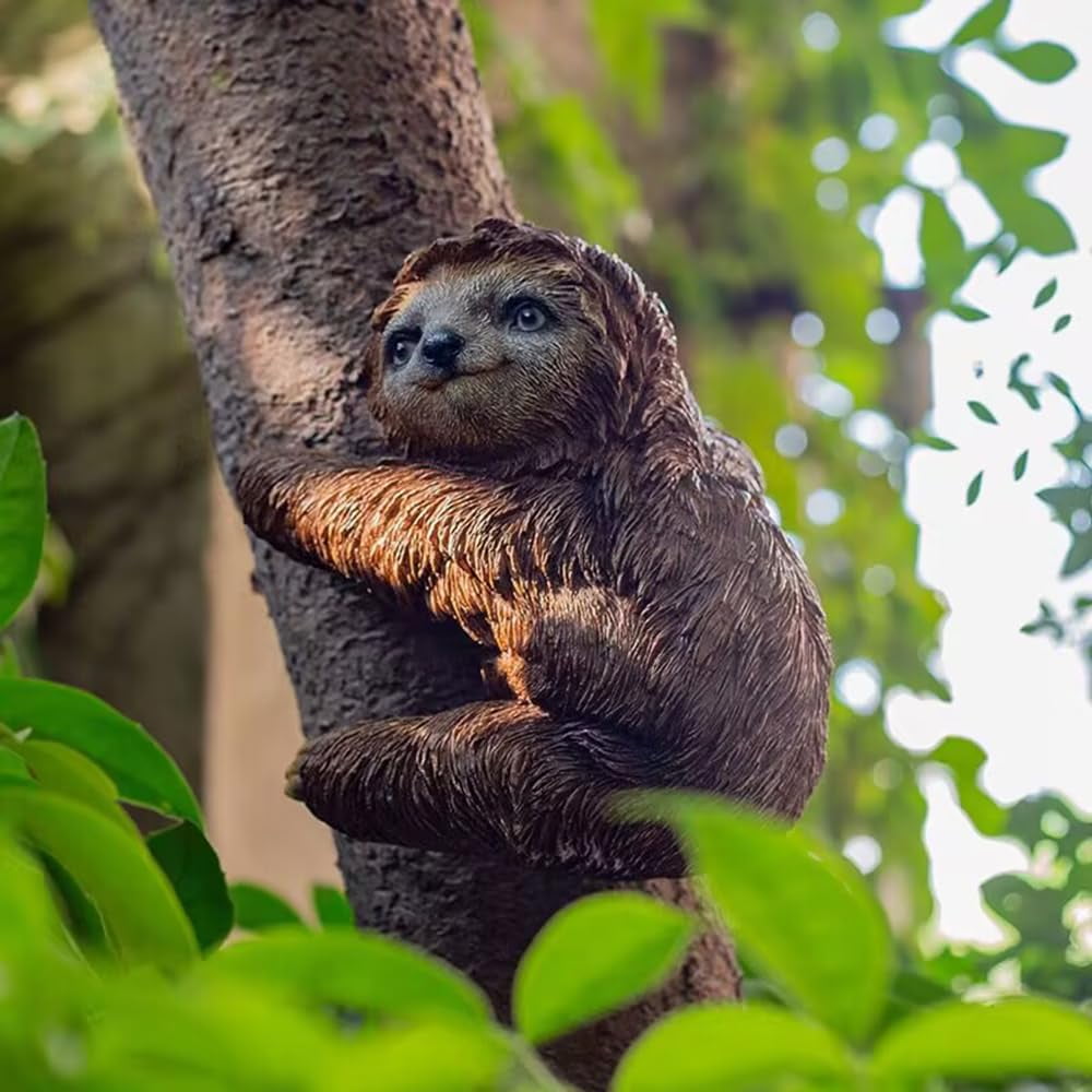 Mellsunny Sloth Tree Hugger DHF10 Resin Sloth Figurines Animal ...