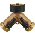Melnor 2-Way Metal Hose Connector with Built-in Shut-off Valves ...