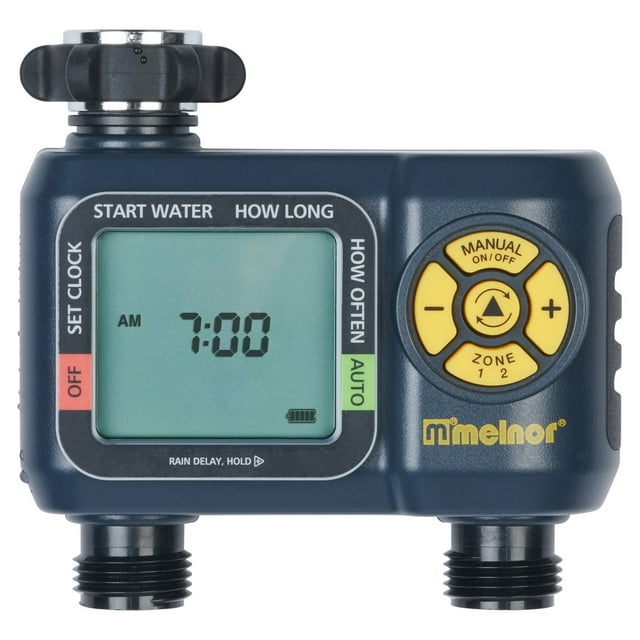 Melnor 2-Zone Digital Water Timer for Sprinkler Irrigation, Automatic ...