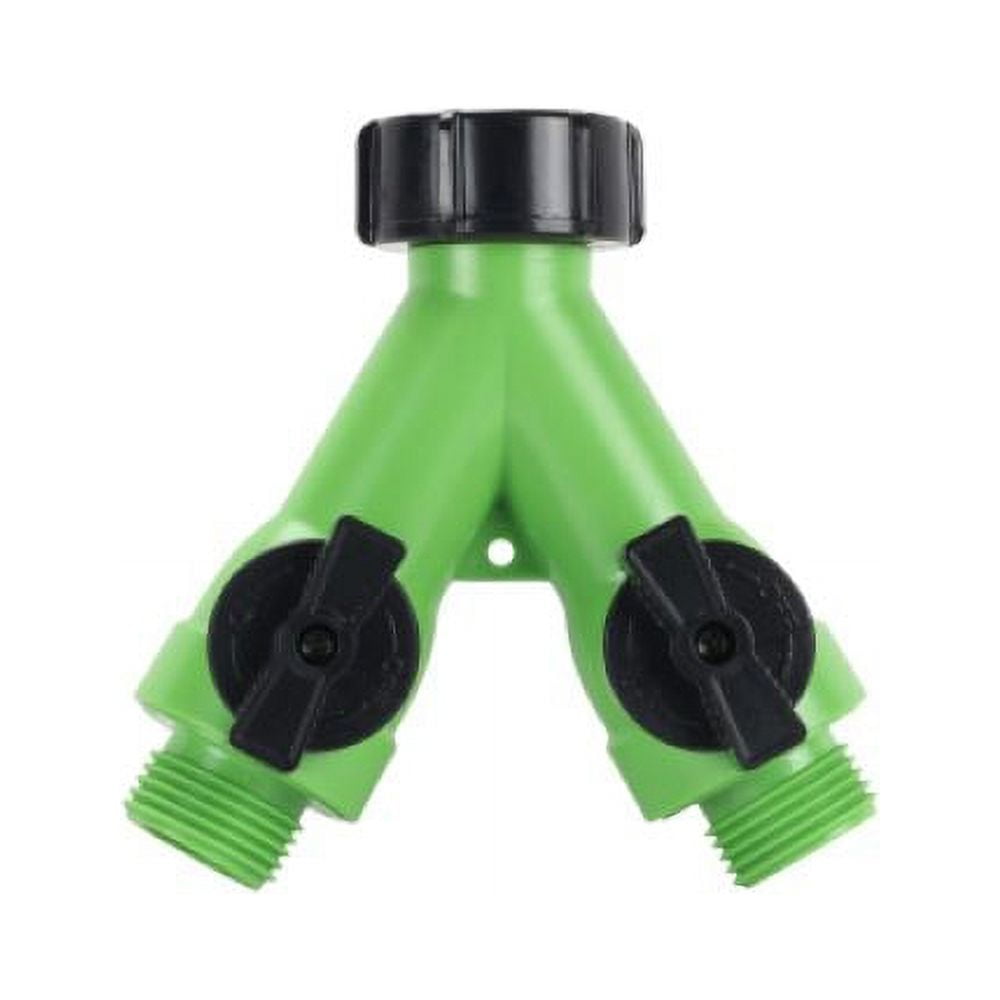 Melnor 336GTDI 2-Way Poly Faucet Manifold "Y" Splitter With Shut Offs ...