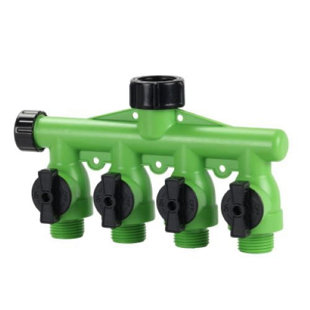 Melnor 337GTDI 4-Way Poly Faucet Manifold Splitter With Shut Offs ...