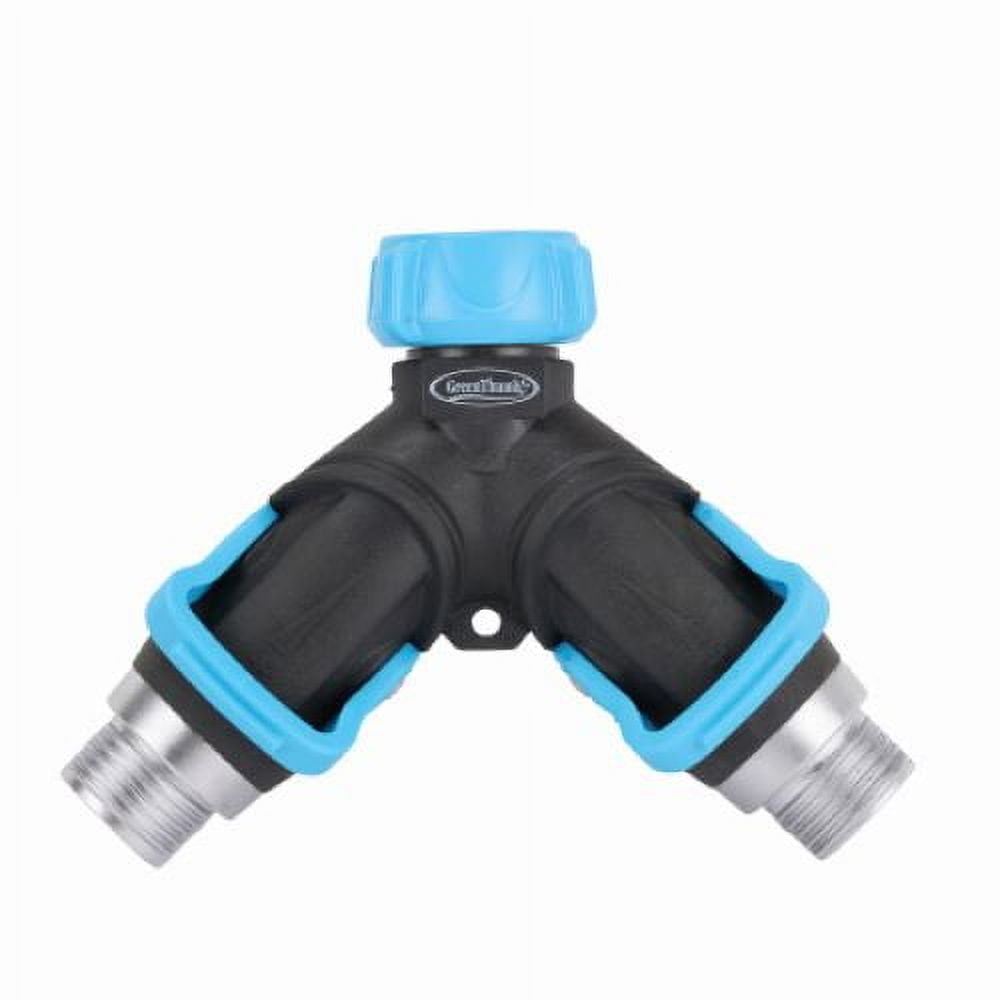 Melnor 356GTDI 2-Way Metal Faucet "Y" Splitter Connector With Lever ...