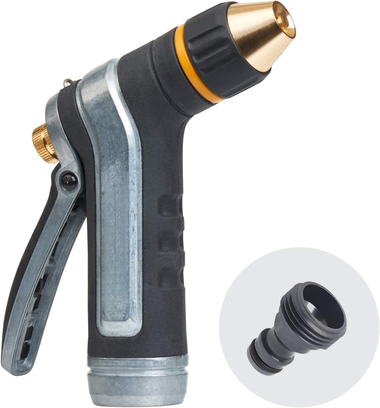 Melnor 65179AMZ Heavyweight Metal Thumb Control Nozzle w/Quick Connect ...
