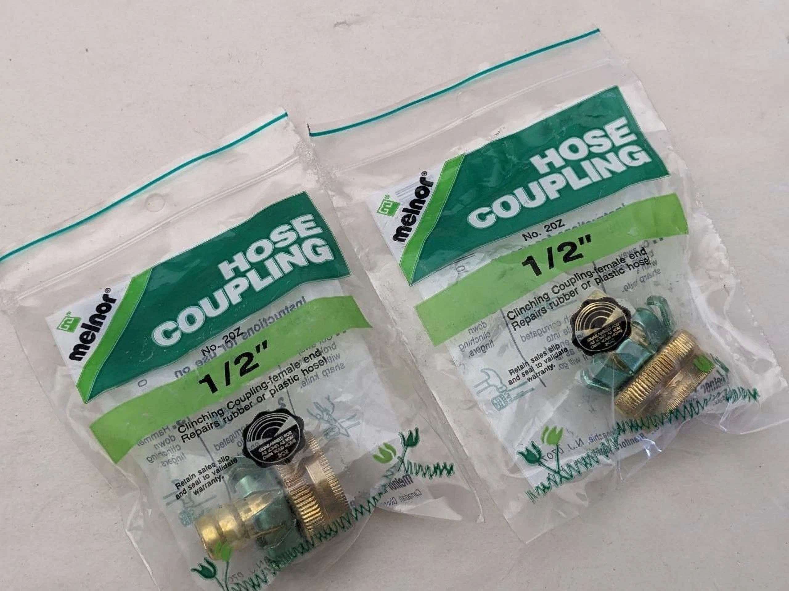 Melnor Rubber & Plastic Hose Coupling 1/2" Clinching Coupling Female ...