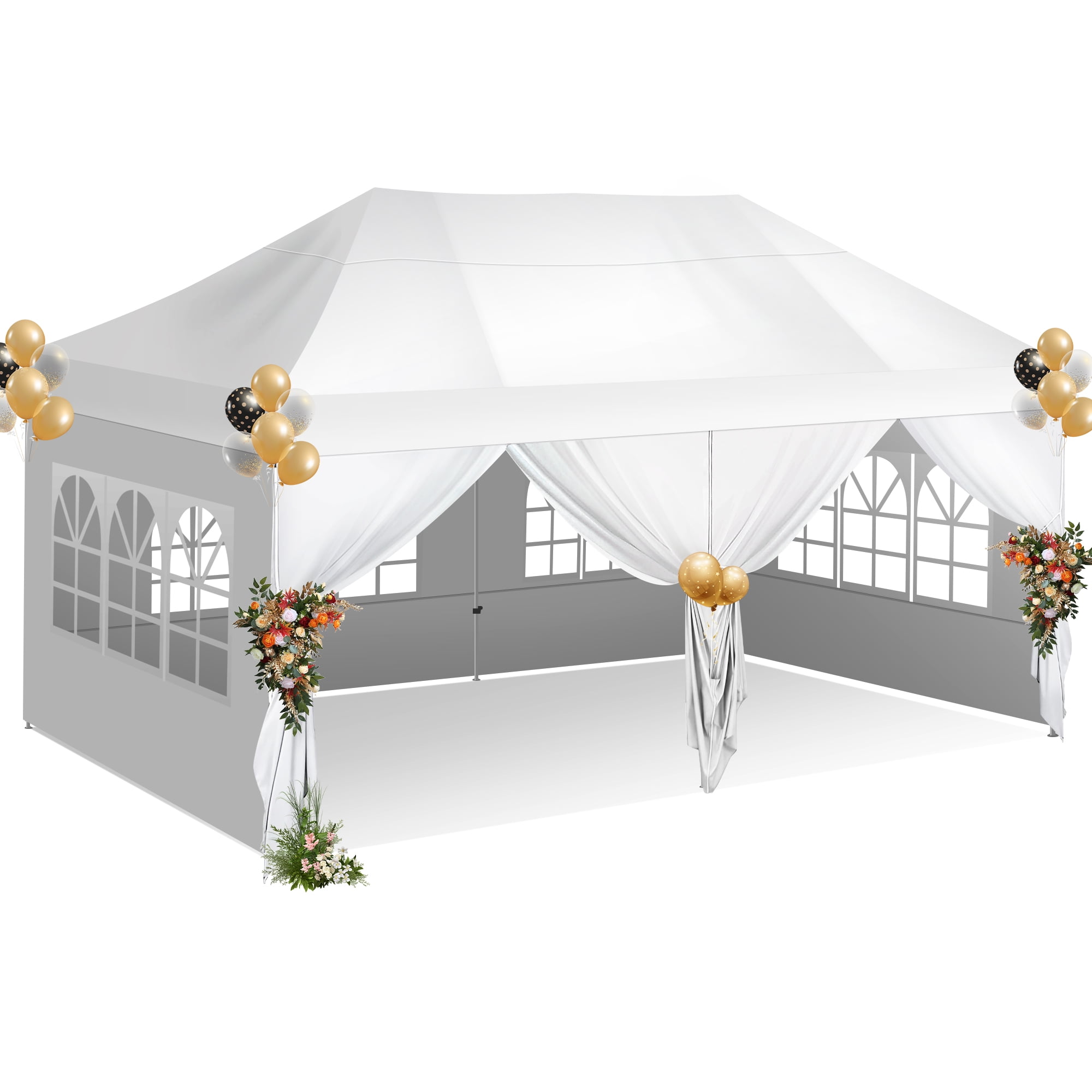 Melocadol 10'x20' Pop-Up Canopy Tent, Waterproof Outdoor Shelter, Heavy ...