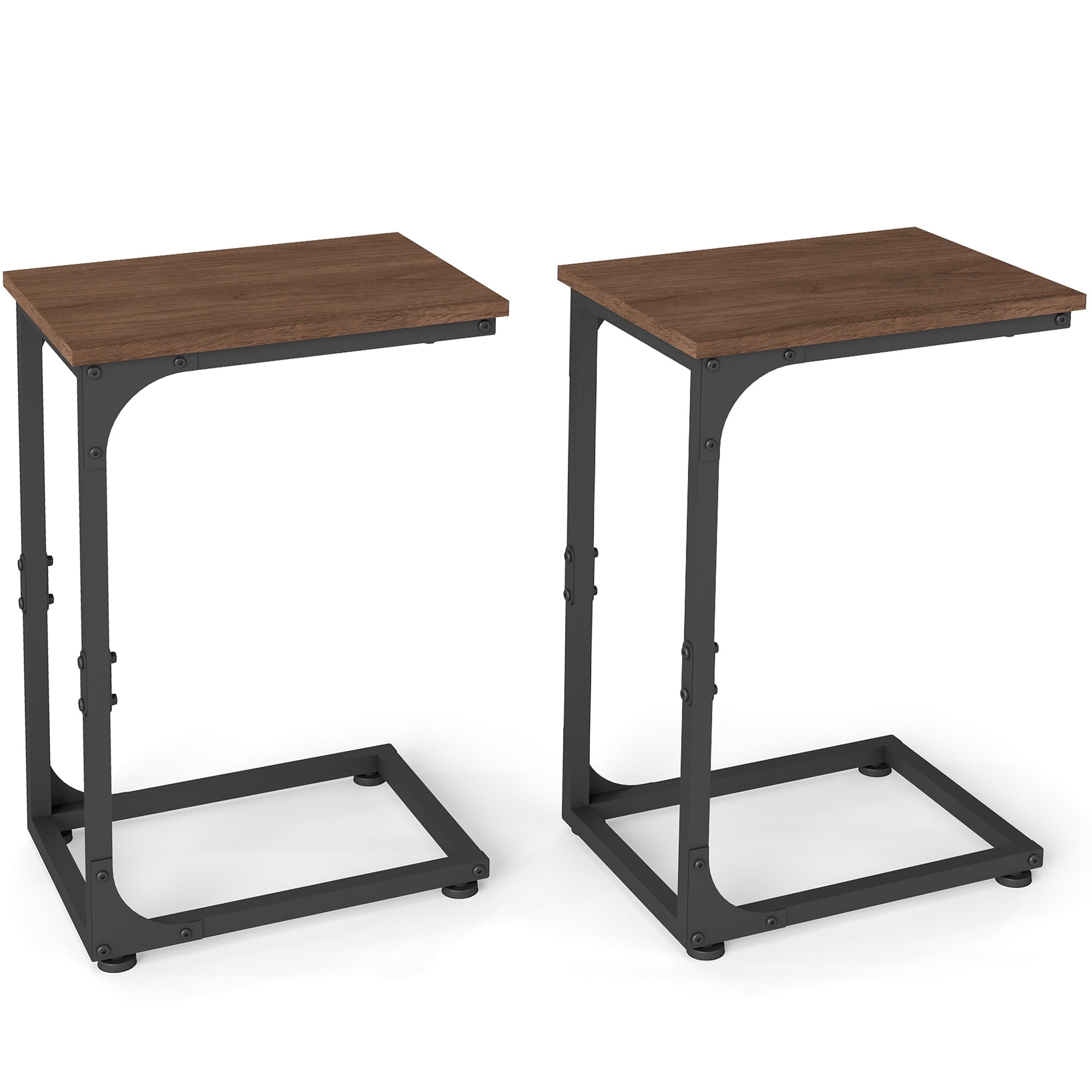 Melocadol C-Shaped End Table Set of 2, C Shaped Under Couch Slider ...