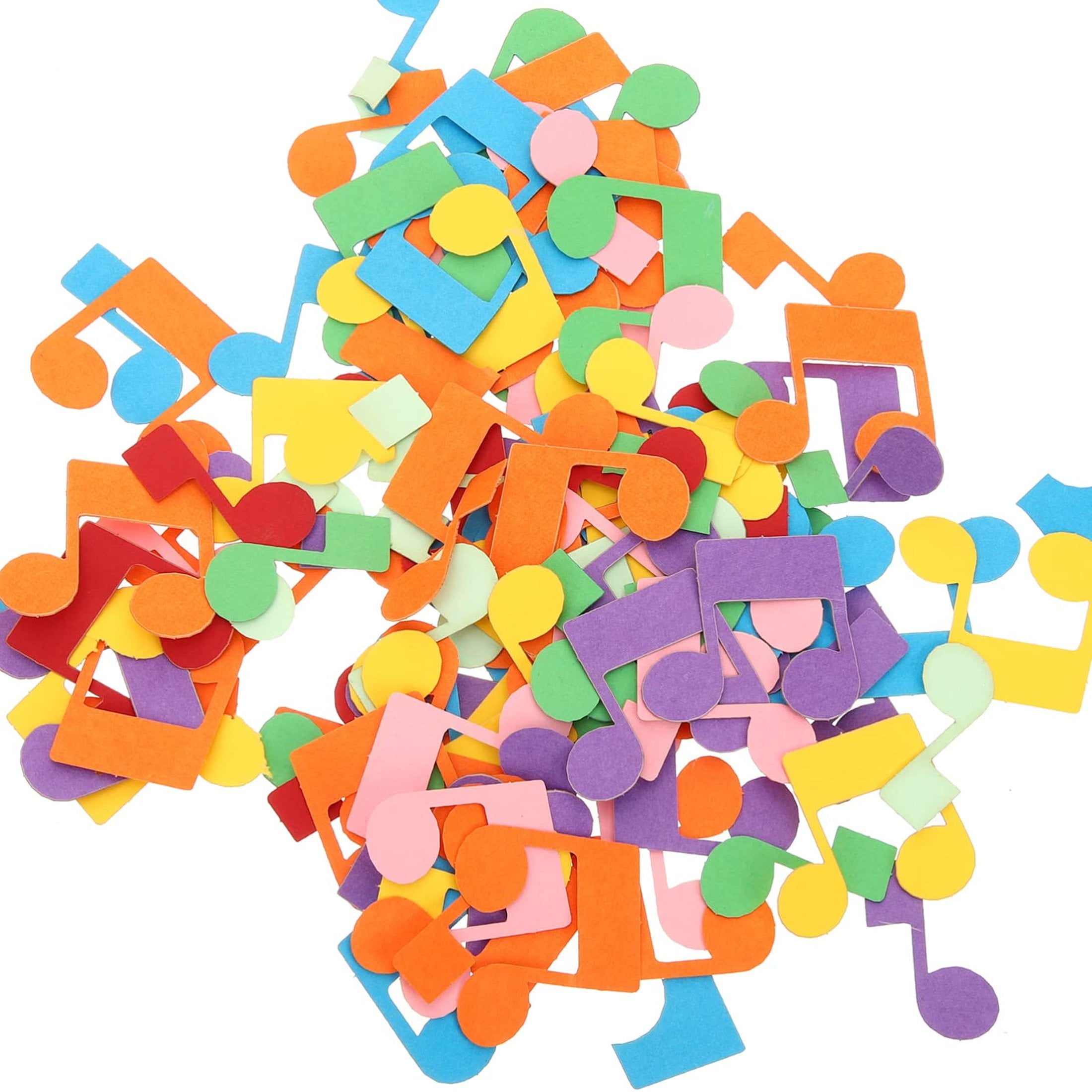Melodic Moments Music Note Cutouts - 200pcs Paper Scraps for Vibrant ...