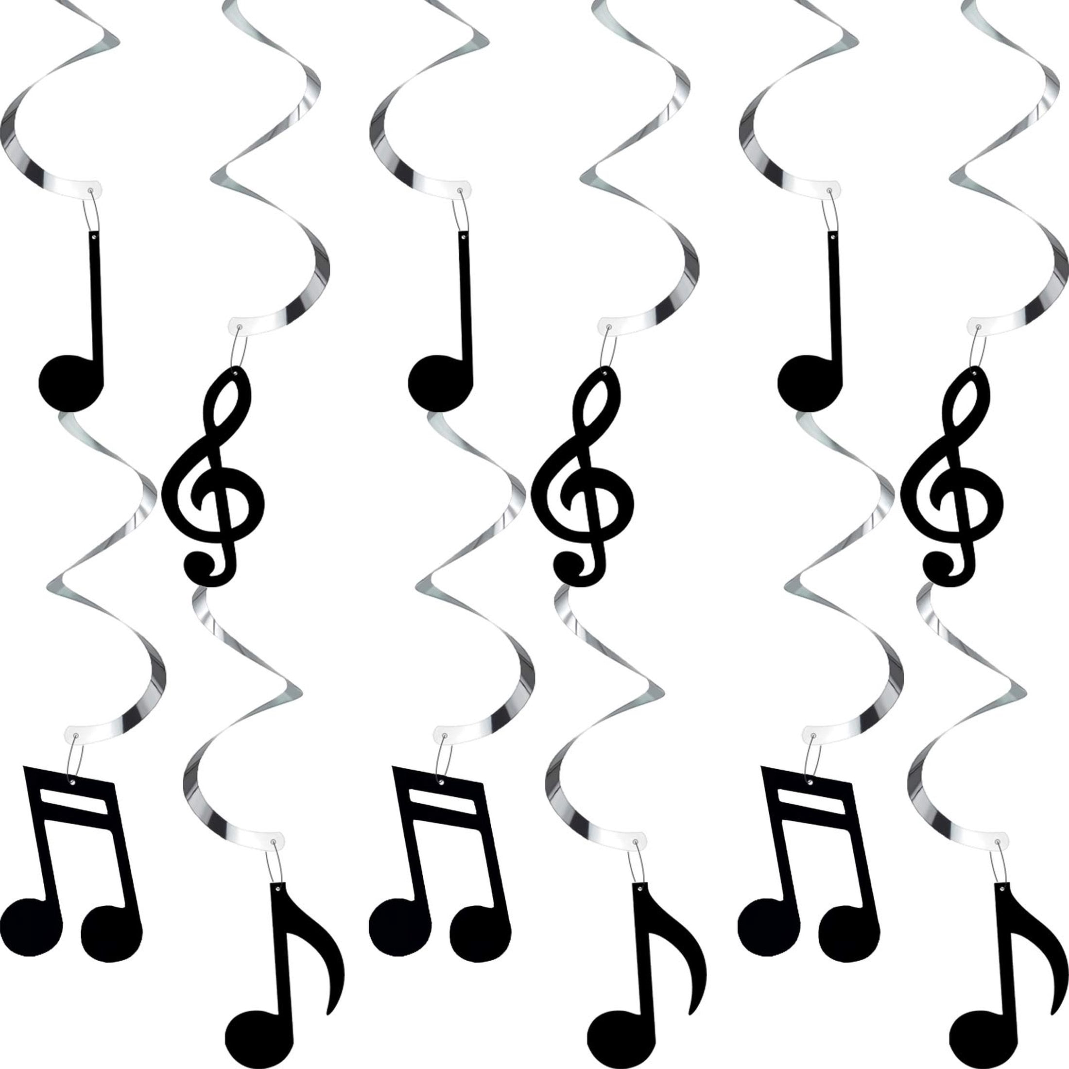 Melodic Whirl Music Note Swirl Decorations - 25 Piece Set for Weddings ...