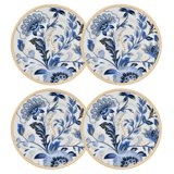 Melodie de Fleurs Porcelain Dessert Plate Set of 4 Bread Plate Set Side ...