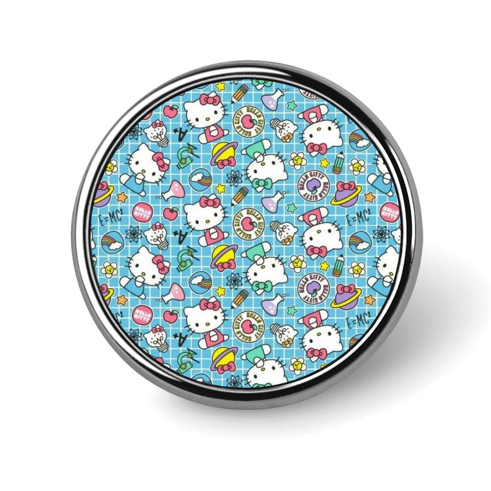 Melody Hello Kitty Aluminium Alloy Round Badge Brooch Lapel Pin Button ...