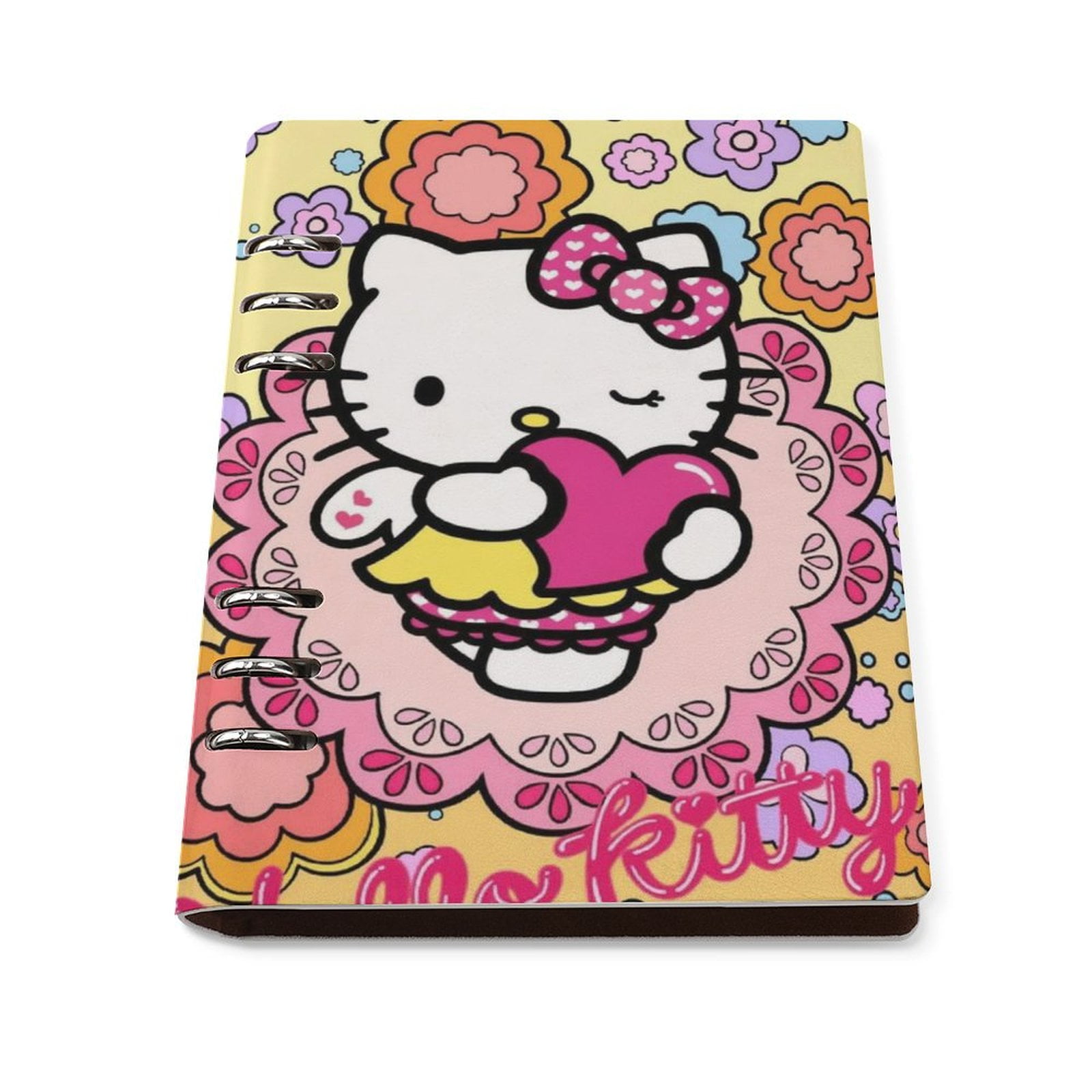 Melody Hello Kitty Refillable Leather A5 Loose Leaf Notebook, Loose ...