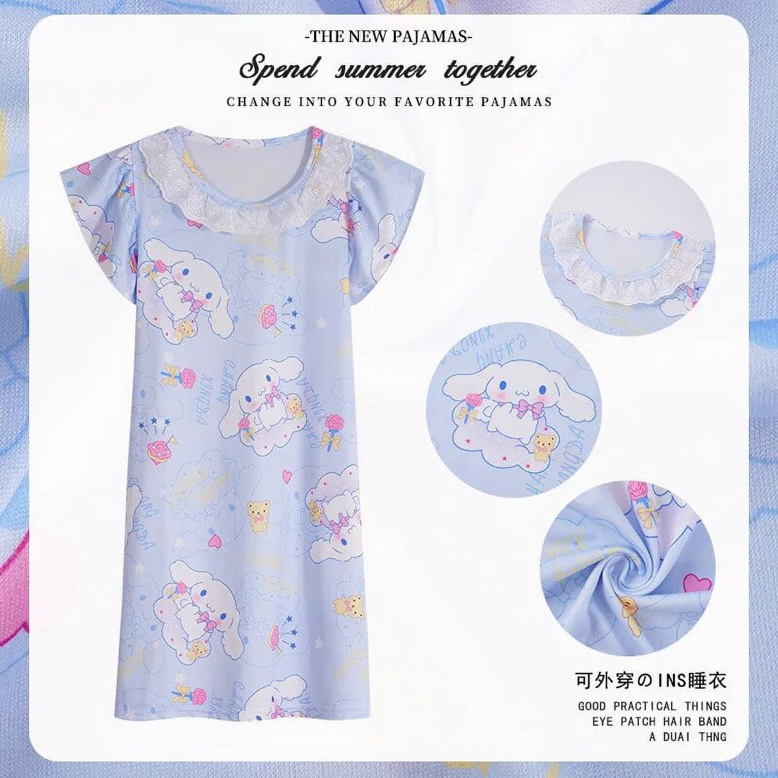 Melody Kuromi Cinnamoroll Girls' Pajamas Home Clothes Short Sleeved ...