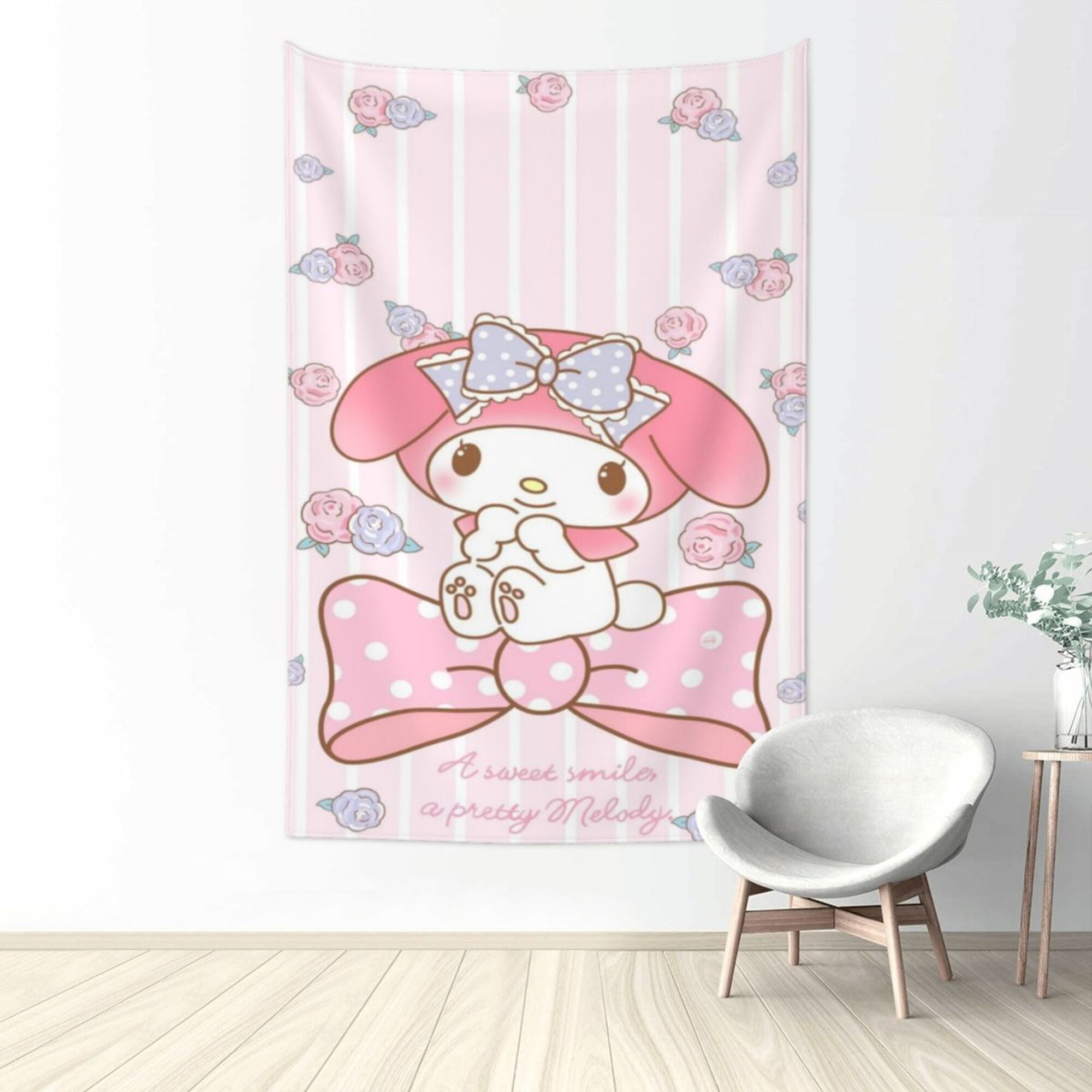 Melody Kuromi Tapestry Poster Printing Wall Hanging Tapestries Wall Art ...
