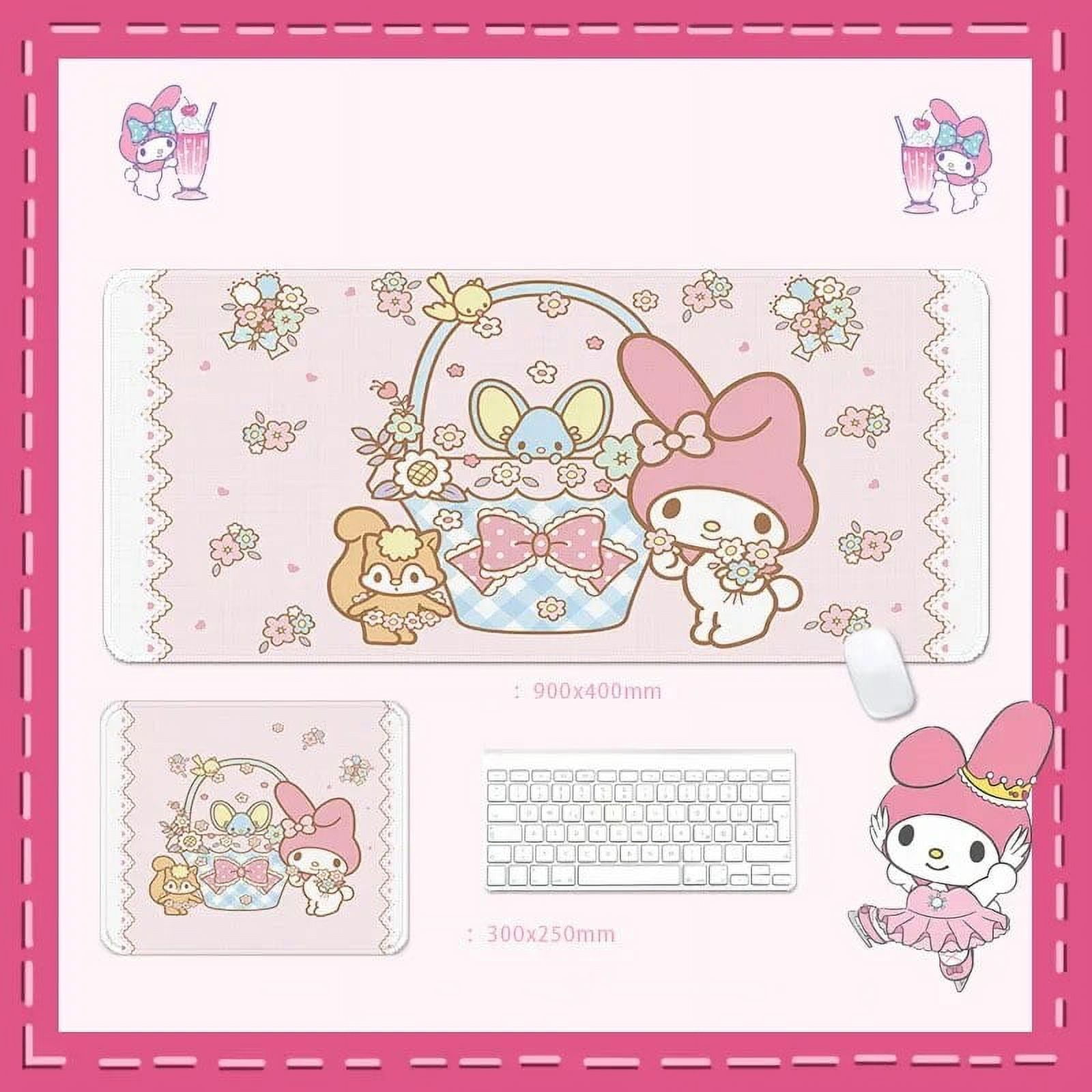 Melody Mouse Pad Animal Cute Lockedge Computer Desk Mat Keyboard Big ...