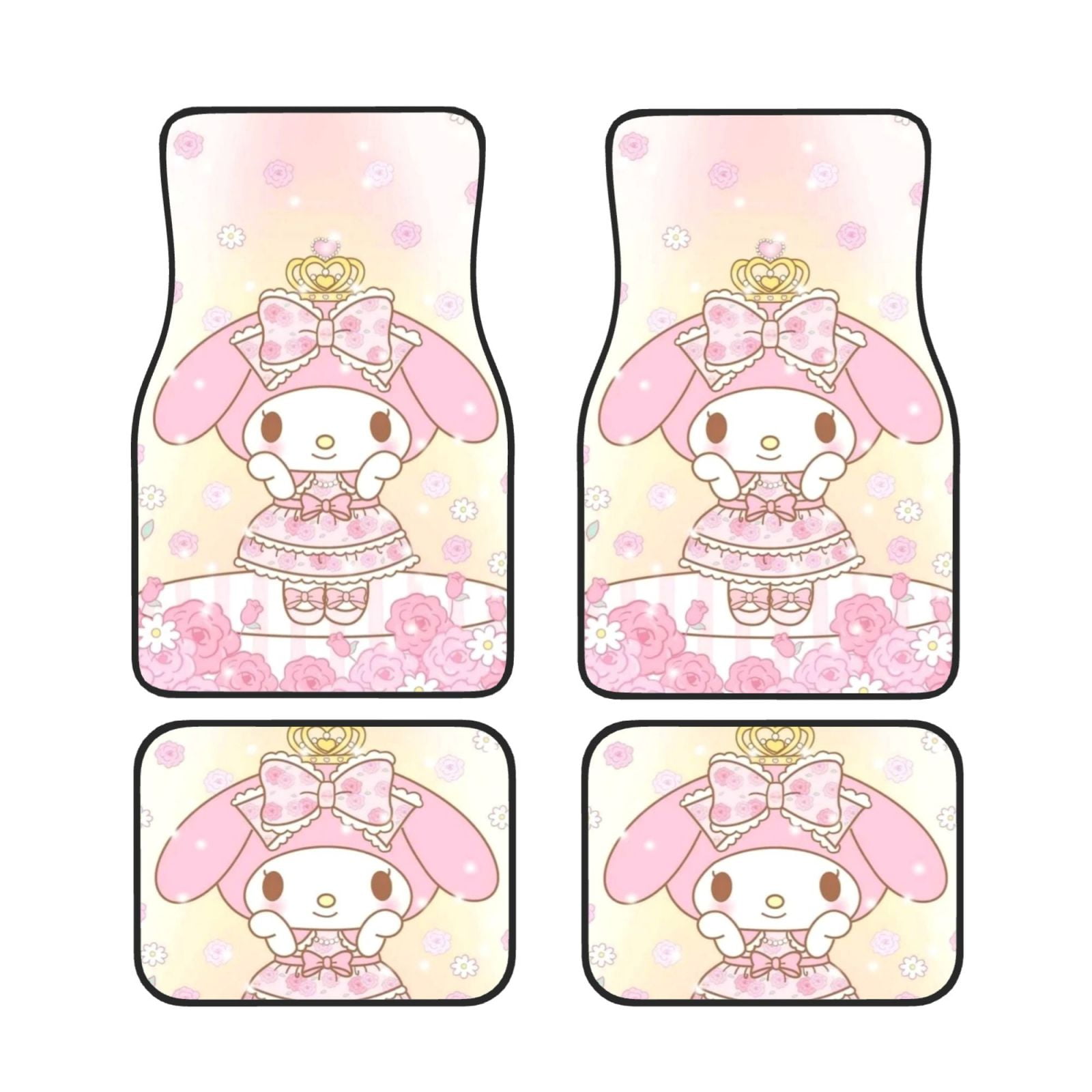 My Melody Pink Car Floor Mats 4-Piece Full Set Front Rear Auto Foot ...