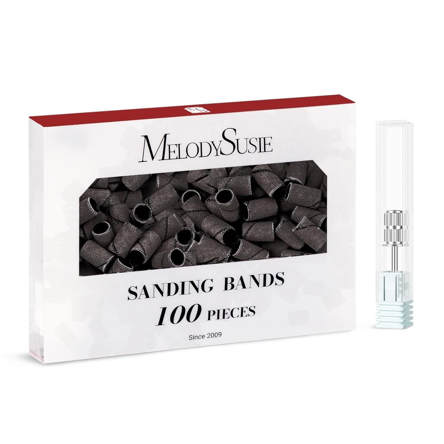 MelodySusie 100 Pcs Professional Sanding Bands Nail Manicure 180 Grit ...