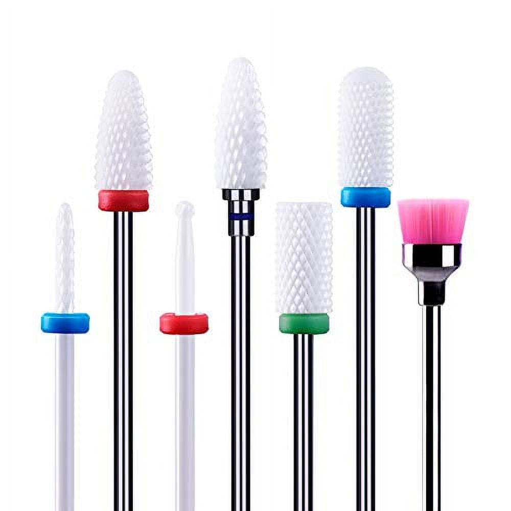 MelodySusie Ceramic Nail Drill Bits Set, 3/32'' (2.35mm) Professional ...