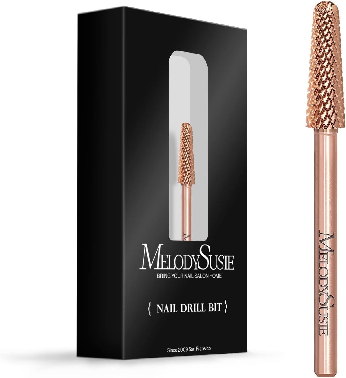 MelodySusie Cone Shape Nail Drill Bits, 3/32'' Tungsten Carbide, Medium ...