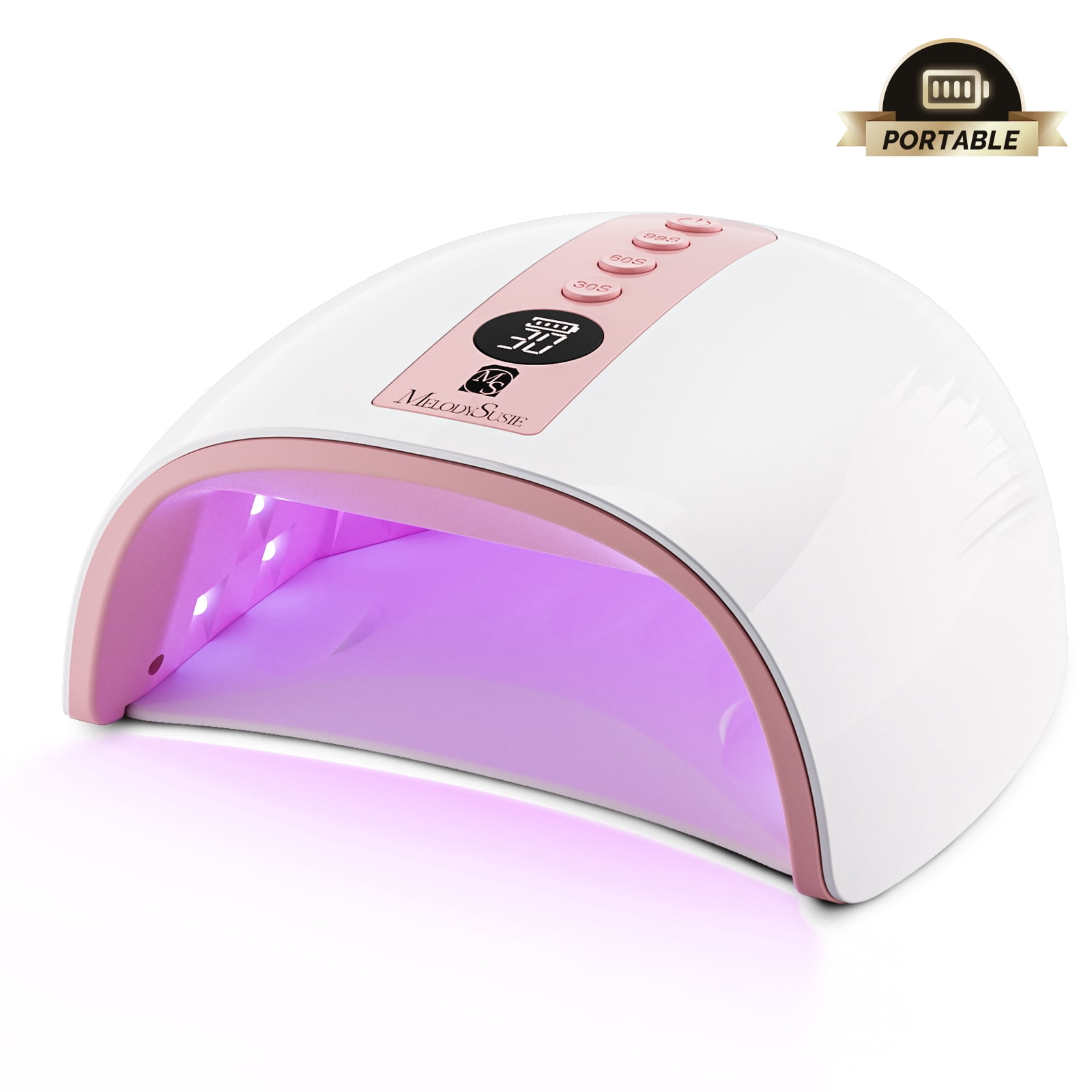 MelodySusie Rechargeable UV LED Nail Lamp, PLUS30G Cordless UV Nail ...