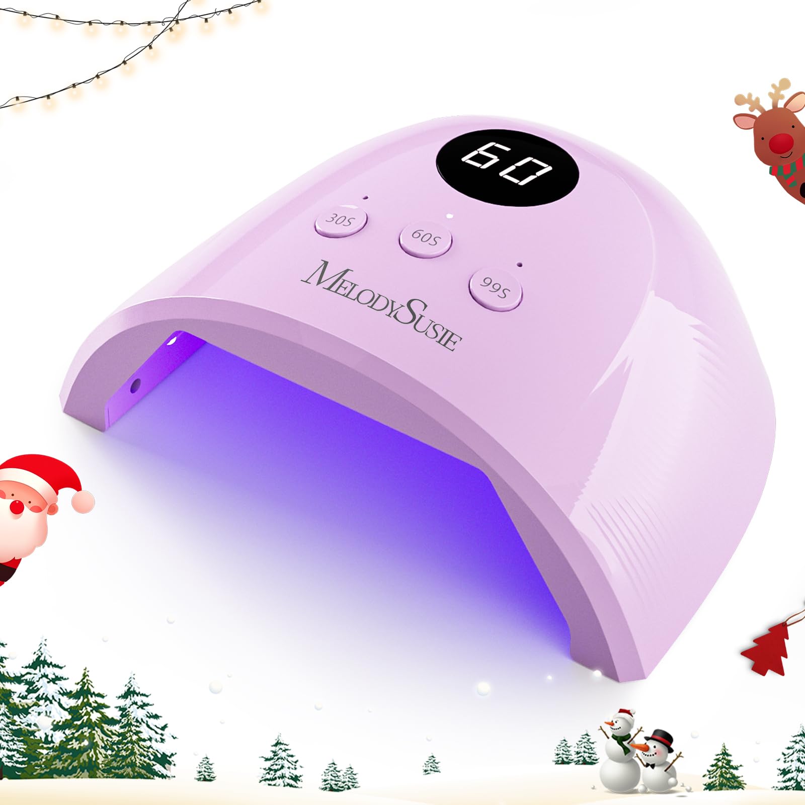 MelodySusie UV Nail Lamp, Plus30F UV Light for Gel Nails LED Nail Dryer ...