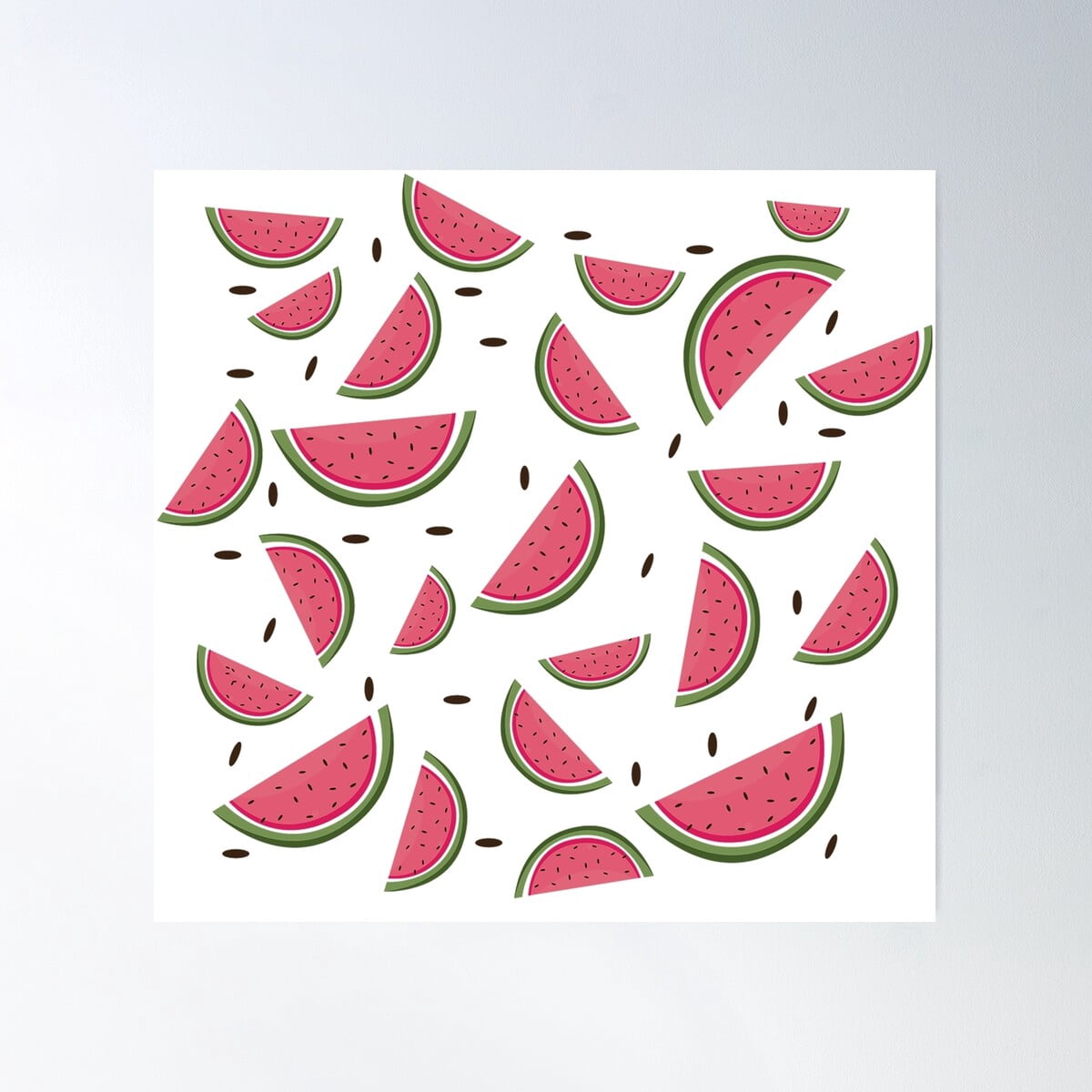 Melon And Seeds Poster Wall Art, Modern Wall Decor For Living Room ...
