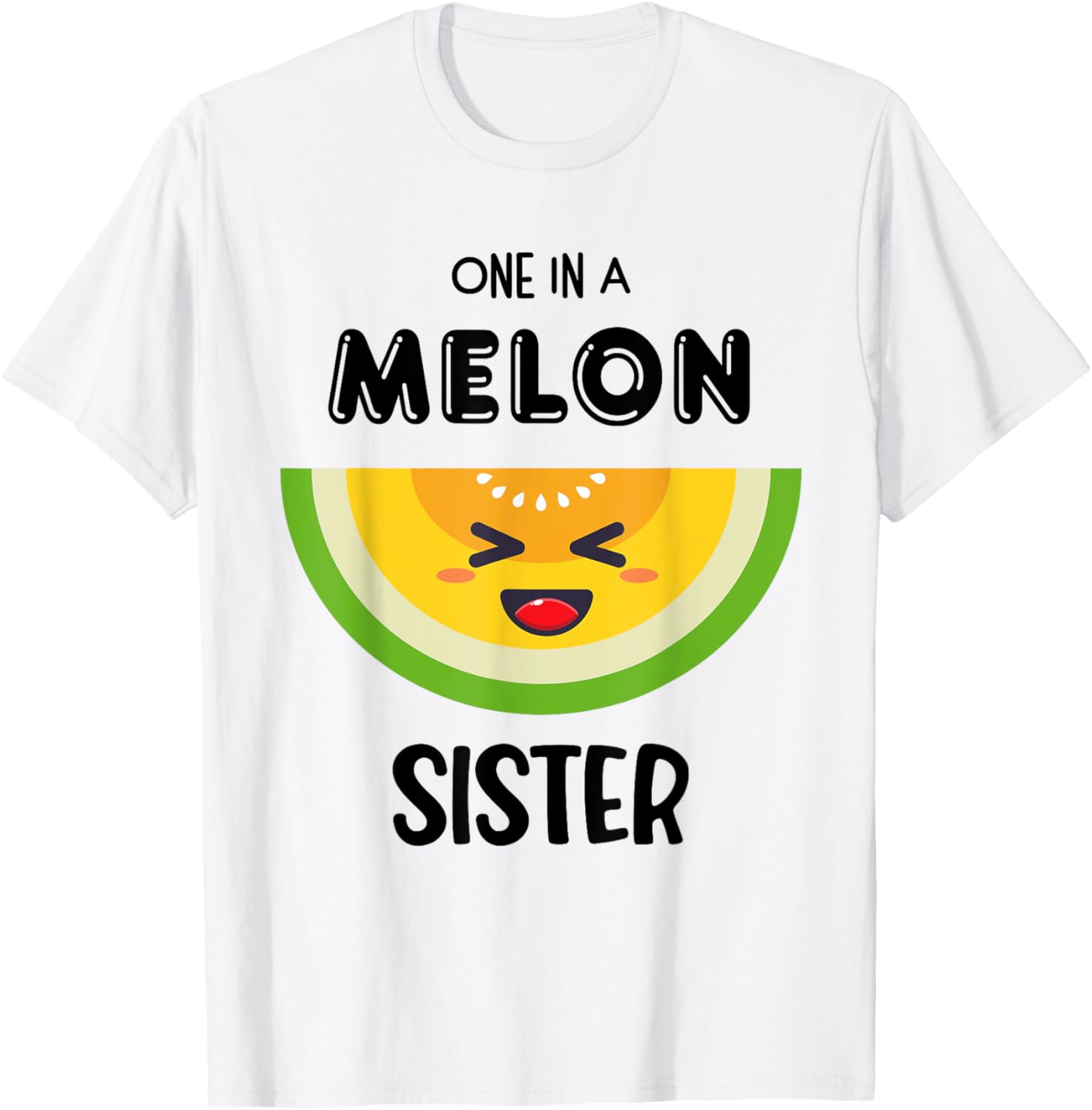 Melon Face Cute Juice Fruit Easy Costume Halloween Sister T-Shirt ...