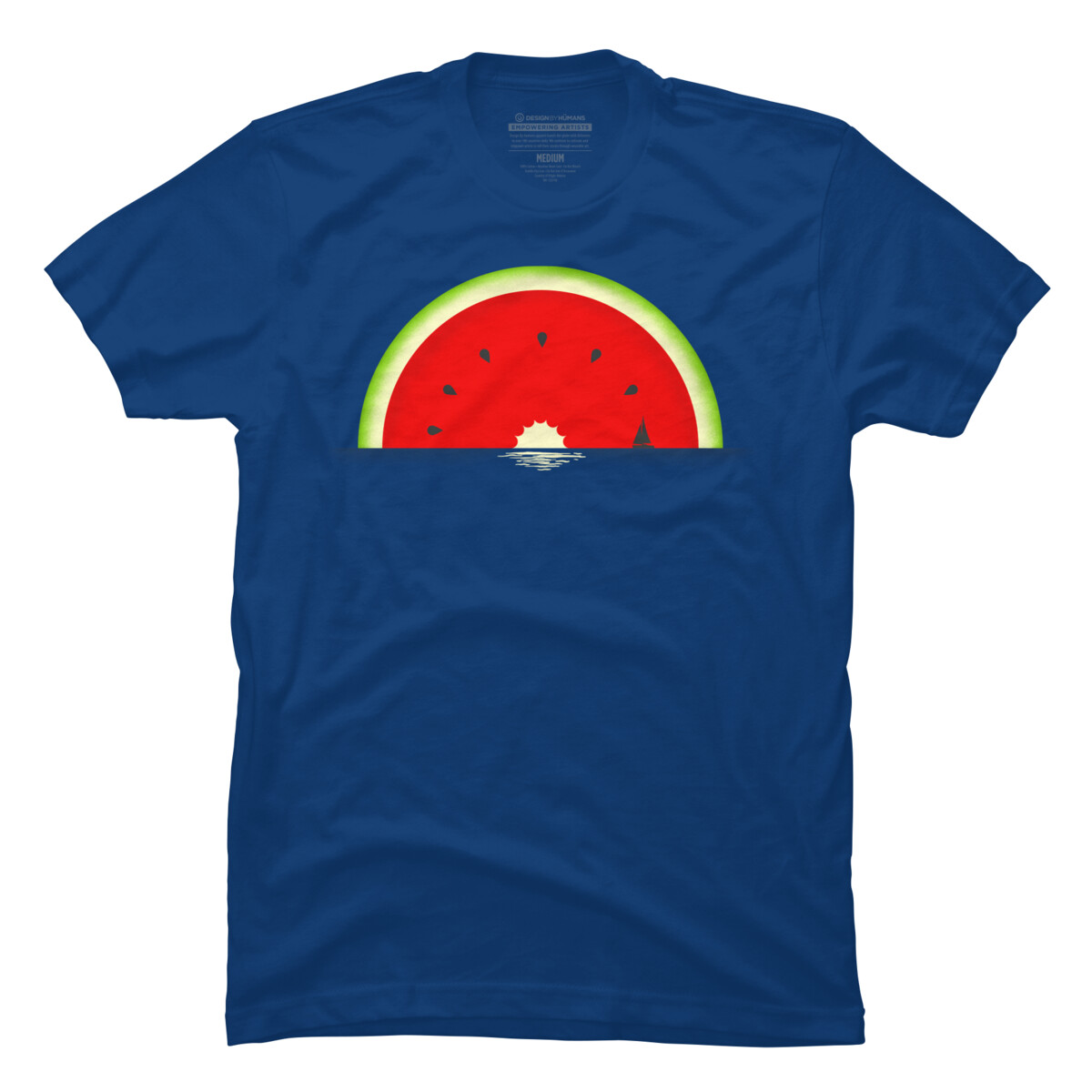Melon Over Water Mens Royal Blue Graphic Tee - Design By Humans 3XL ...
