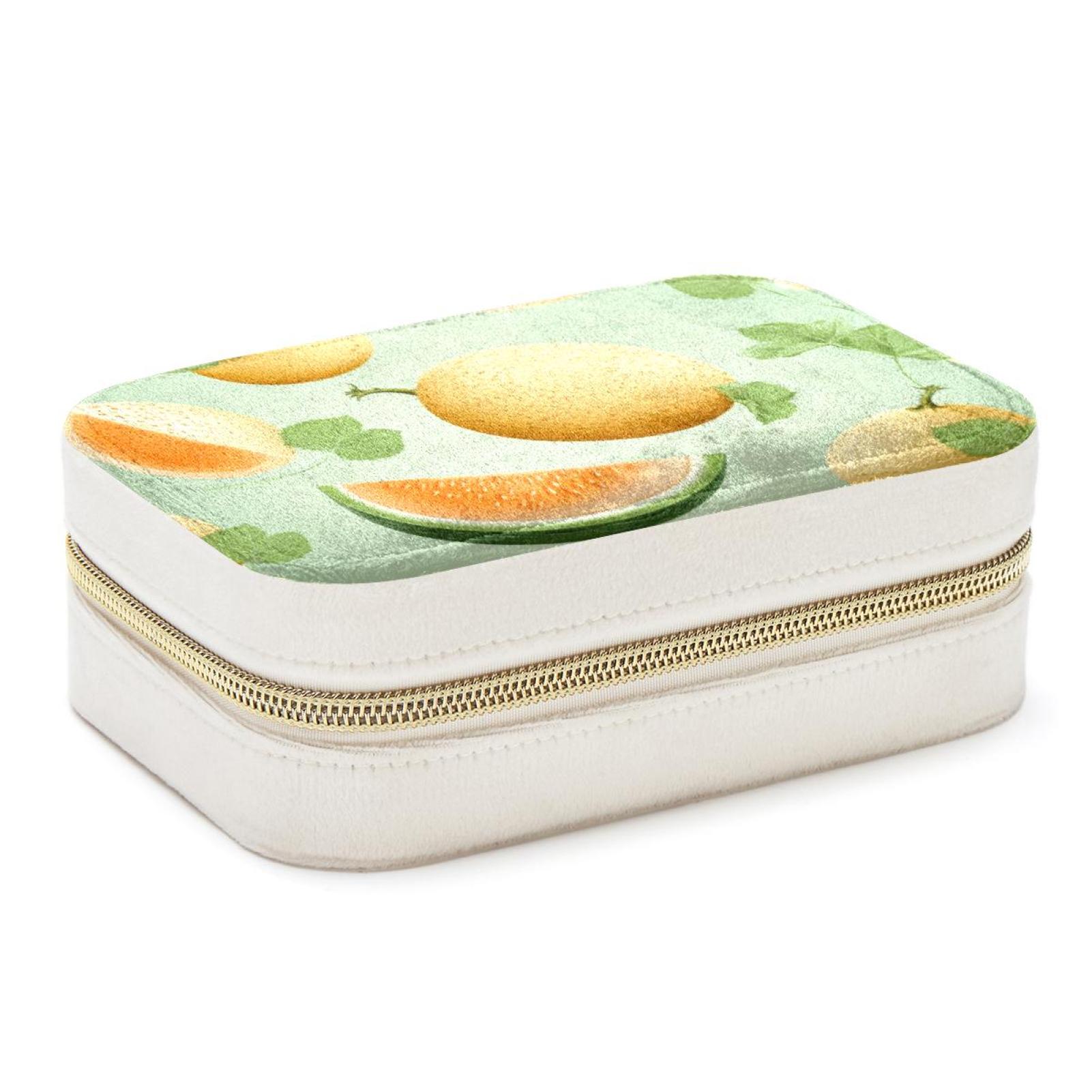 Melon Velvet Portable Travel Organizer Box with Removable Compartment ...
