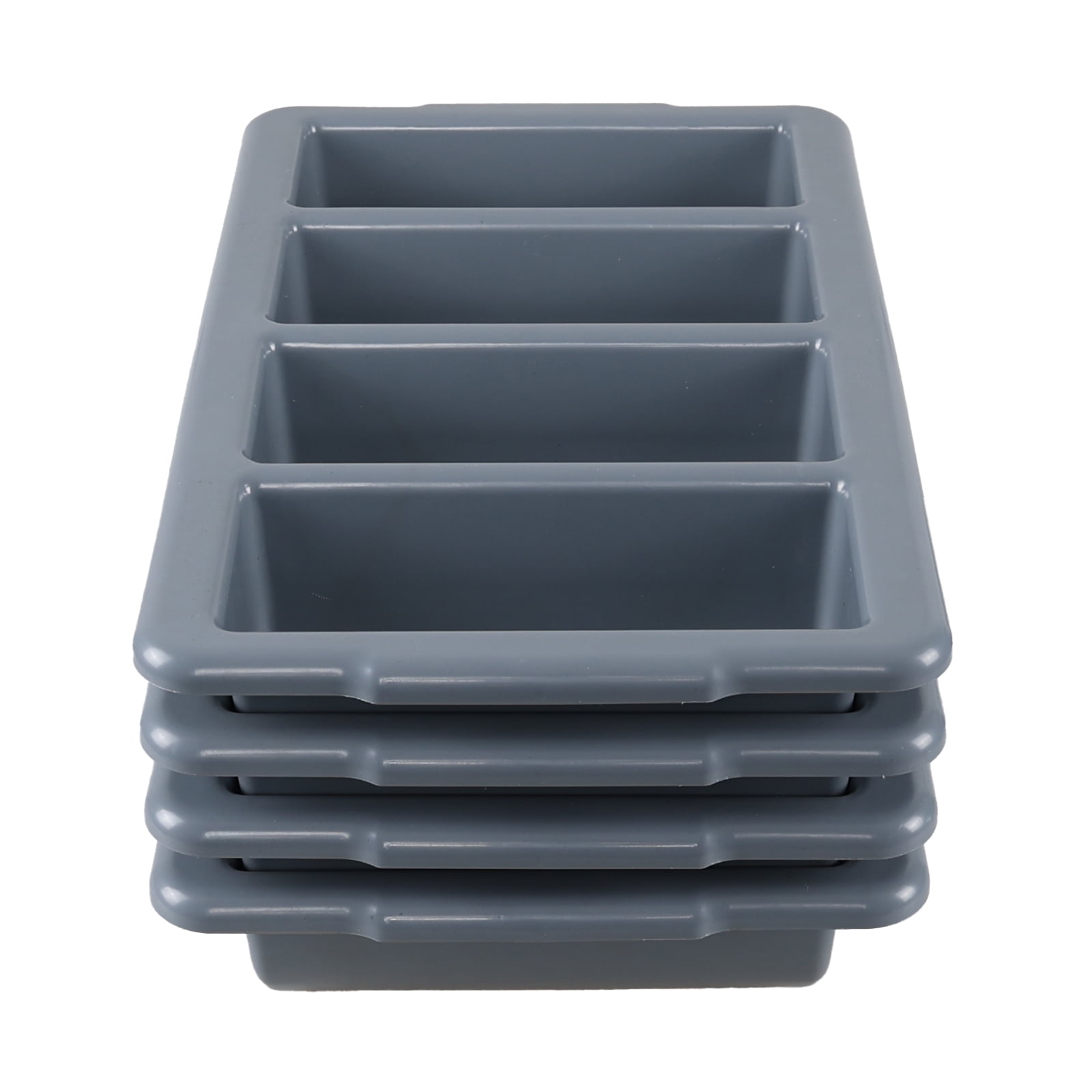 Melontray 4-Compartment Plastic Commercial Cutlery Box, 4 Packs Plastic ...