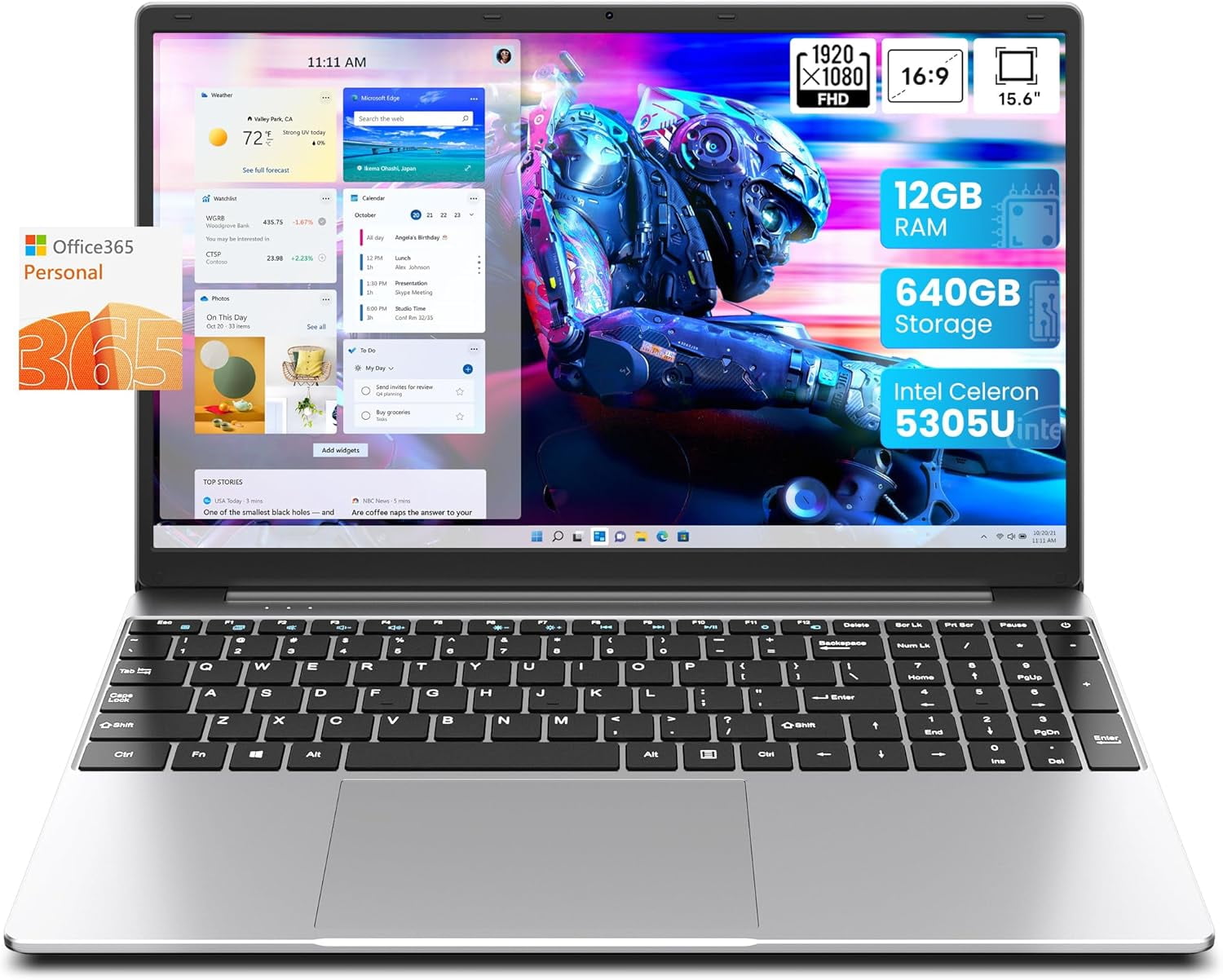 Melony Home Laptop, 12GB RAM 640GB ROM, Office 365-1 Year 5305U ...