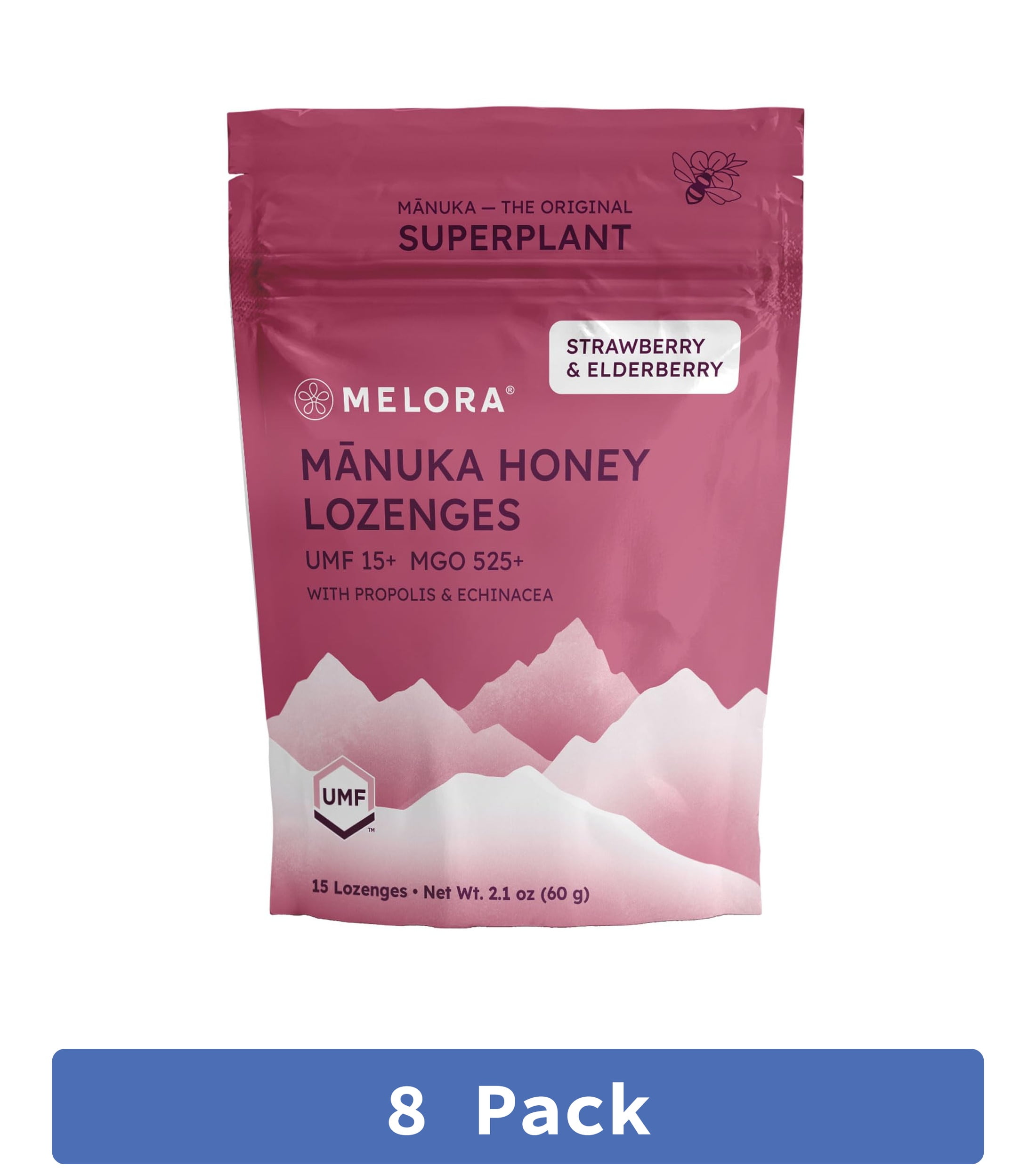 Melora Manuka Honey Strawberry Lozenges 2.1 oz (Pack of 8) - Walmart.com