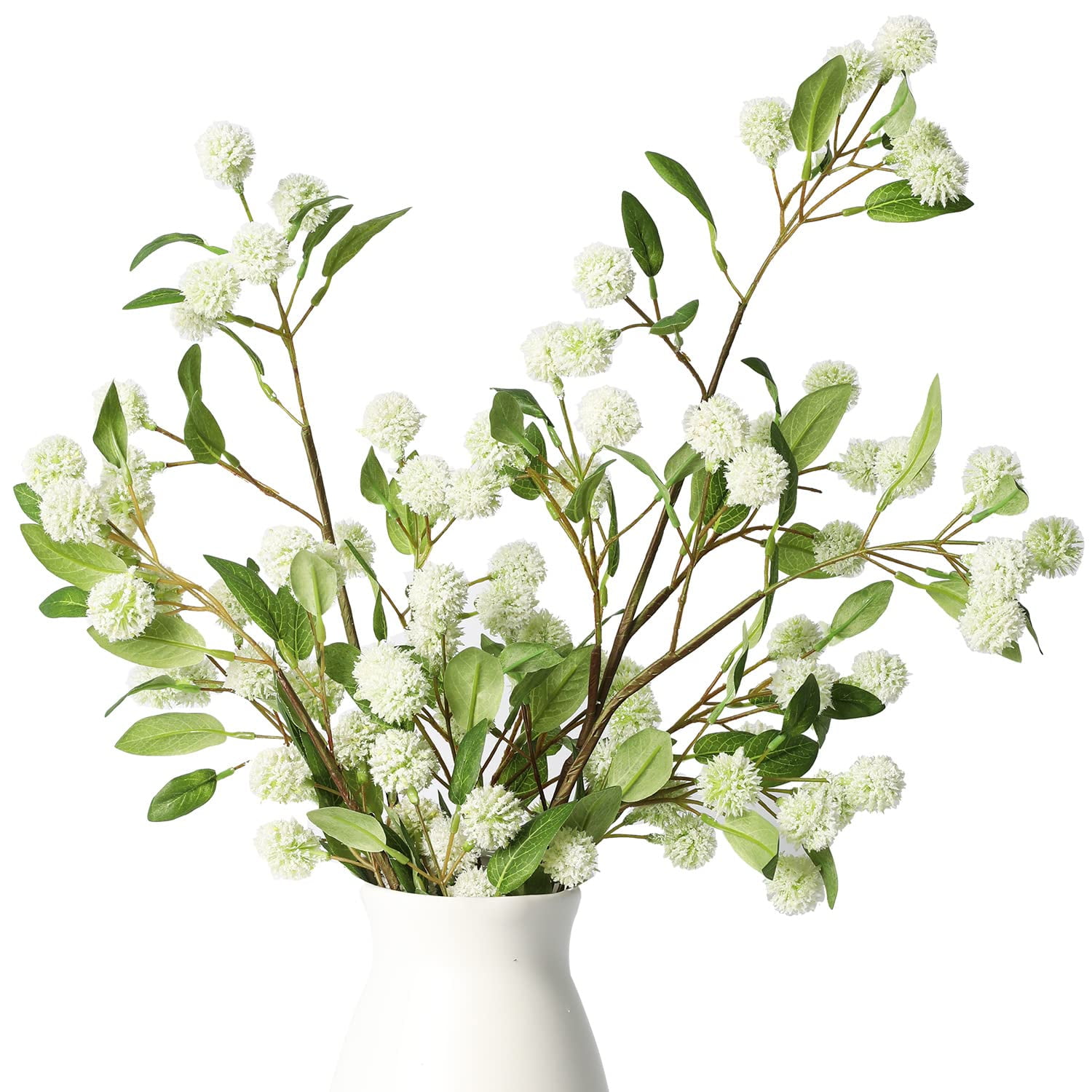 Melorca&Guilla Artificial Plants,4PCS 35.4" Green Faux Branches for ...