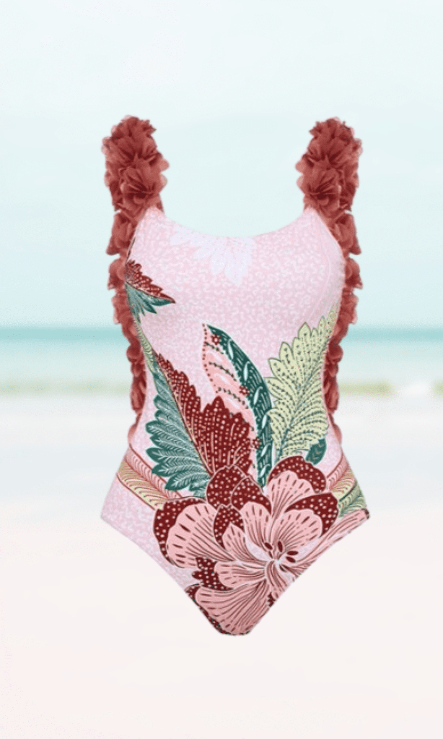 Meloria Swim and Fashion Retro Flower Decor Padded Batch Printing One ...
