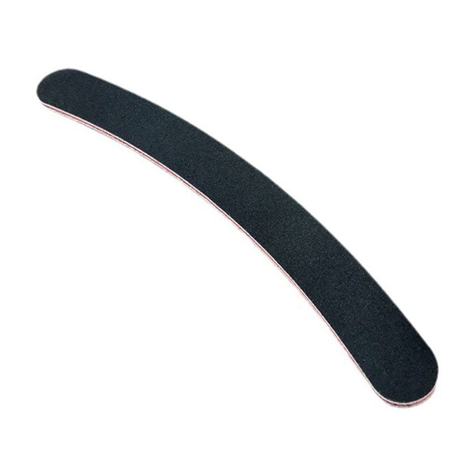 Melotizhi Black Banana Curved Double Nail Files Polish Emery Board Grit ...